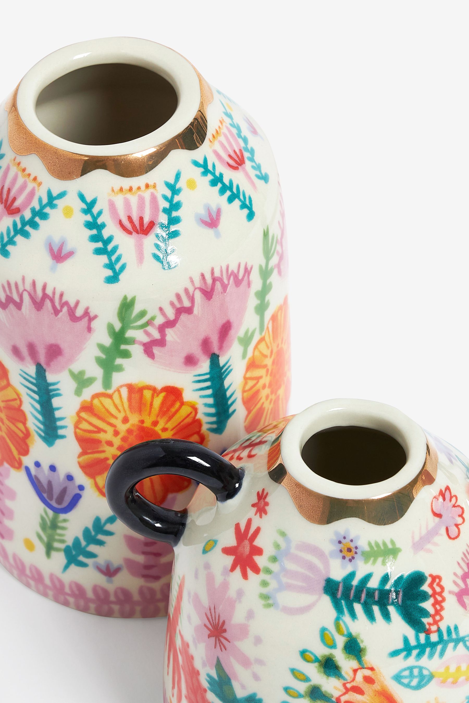 Buy Lucy Tiffney at Next Set of 2 Floral Ceramic Mini Vases from the ...