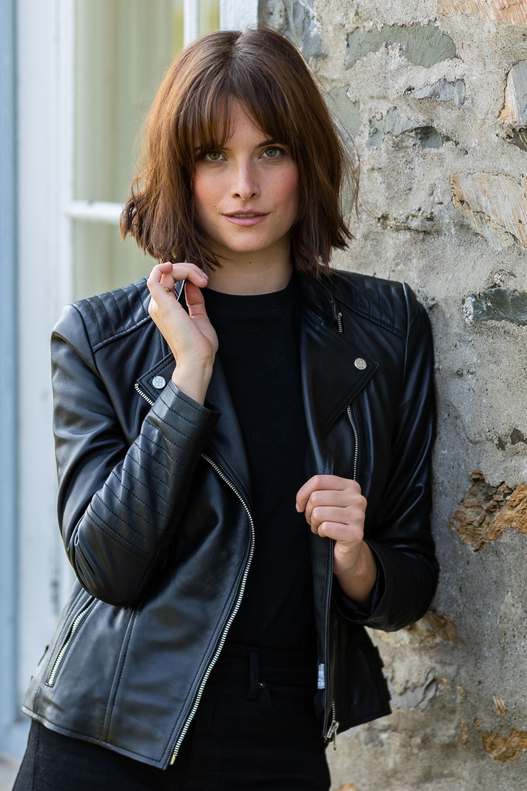 Buy Lakeland Leather Black Toni Leather Biker Jacket from the Next UK ...