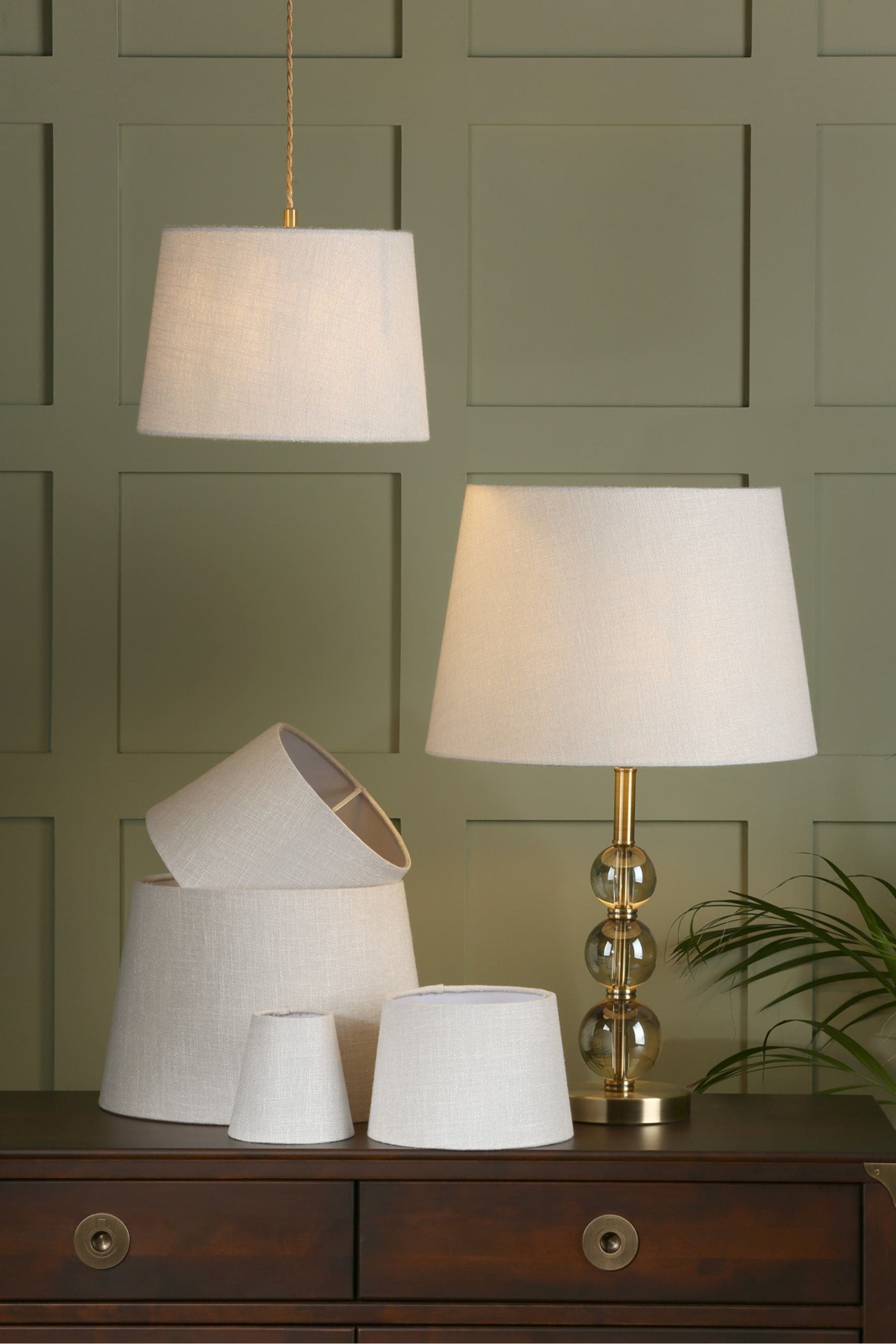 Buy Laura Ashley Silver Bacall Linen Empire Easyfit Lamp Shade from the ...