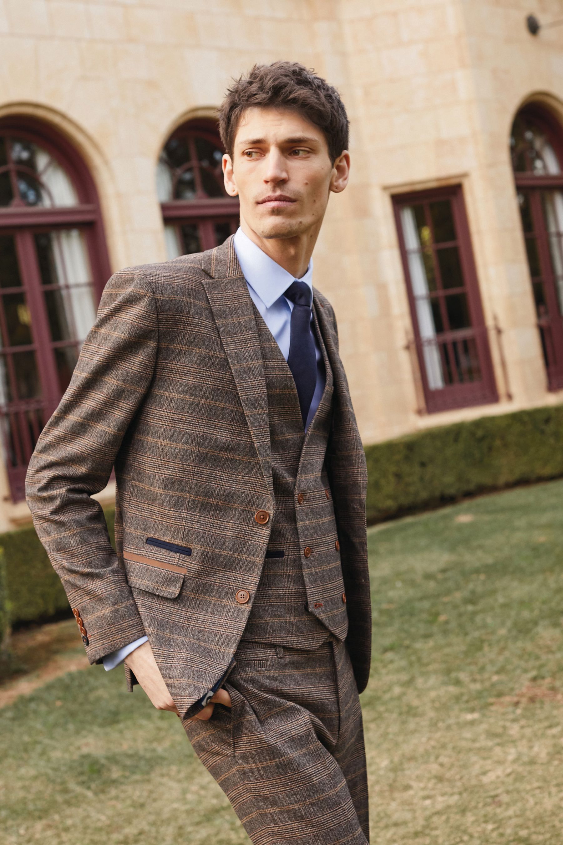 Buy Trimmed Check Suit Jacket from Next Ireland