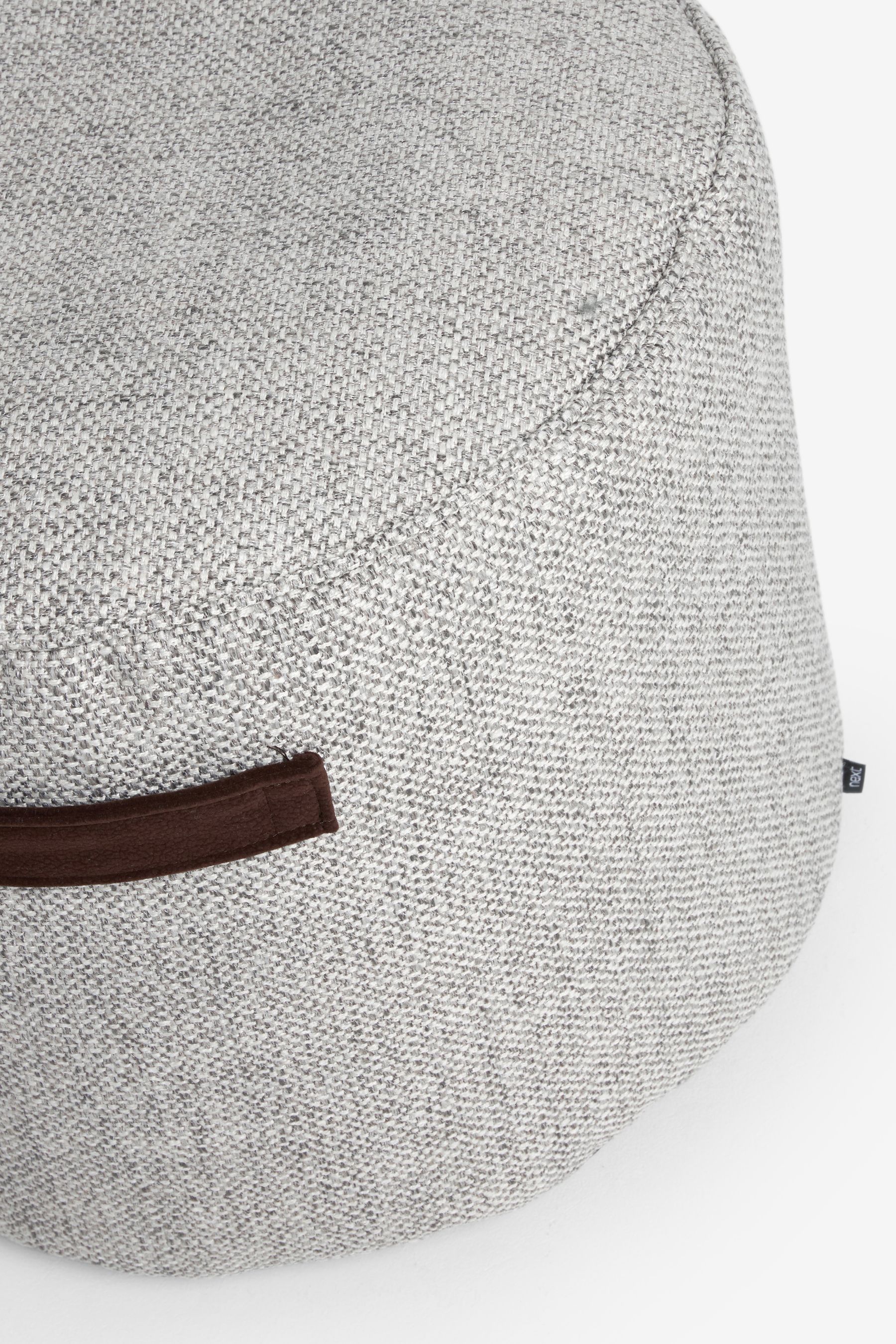Buy Dove Grey Chunky Weave Pouffe With Handles from Next Ireland