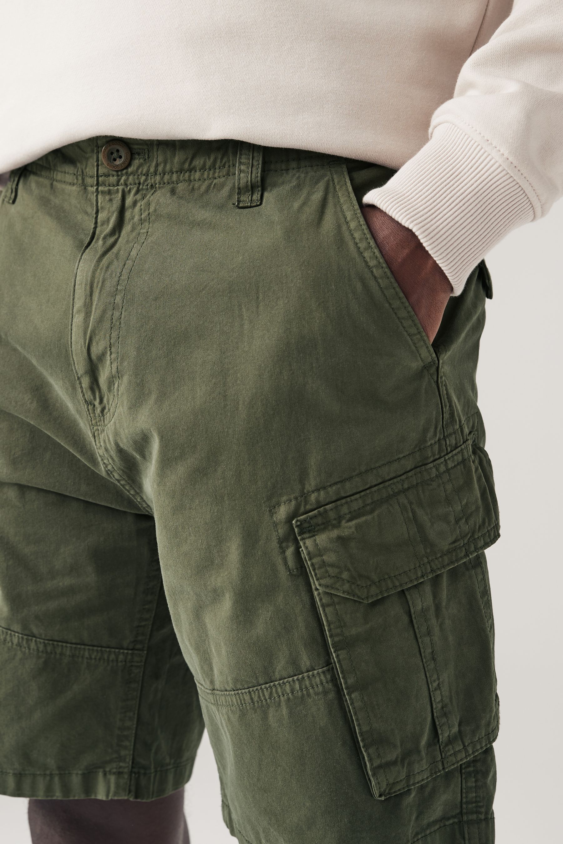 Buy Khaki Green Cotton Cargo Shorts from the Next UK online shop