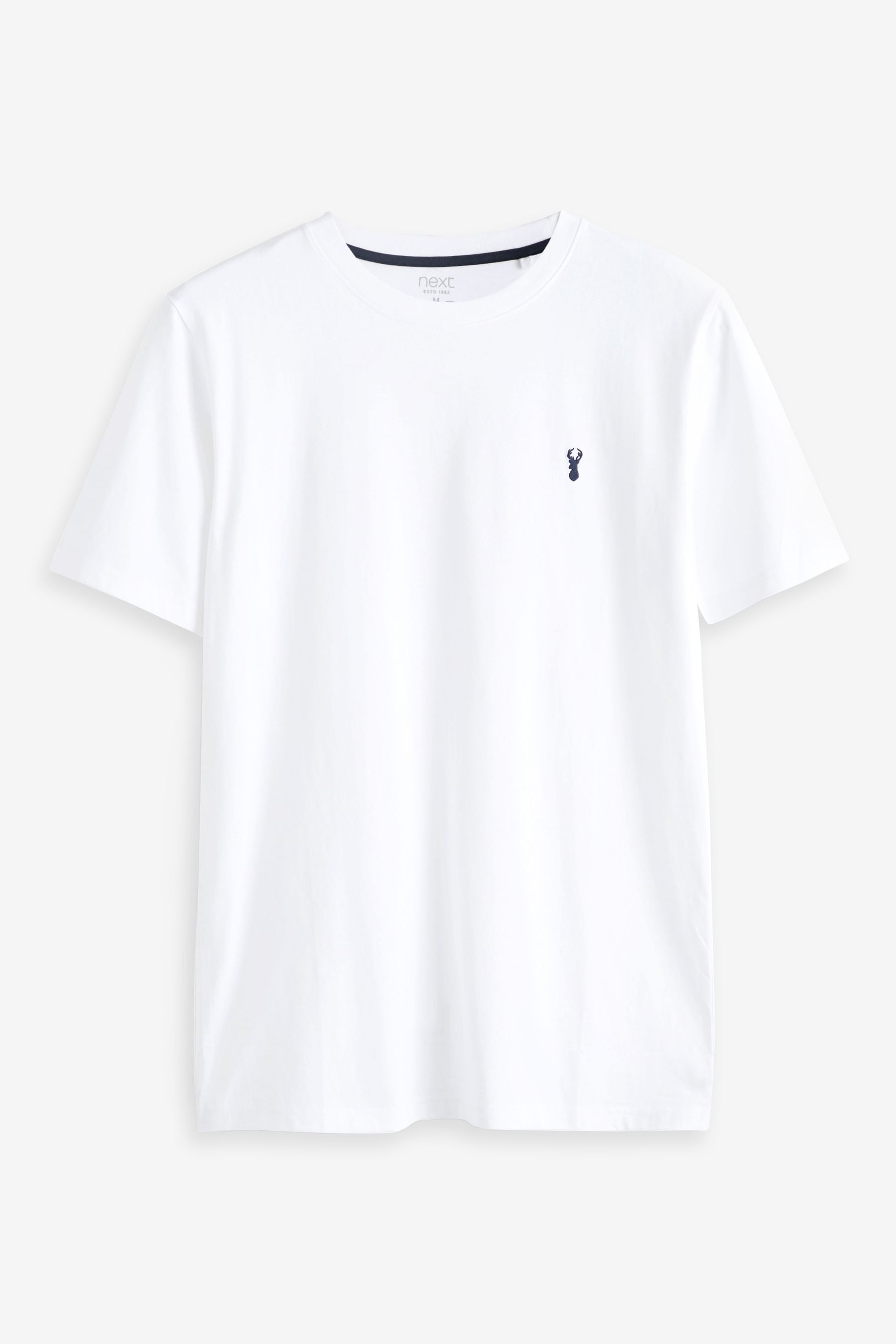 Buy White Slim Stag T-Shirt from the Next UK online shop