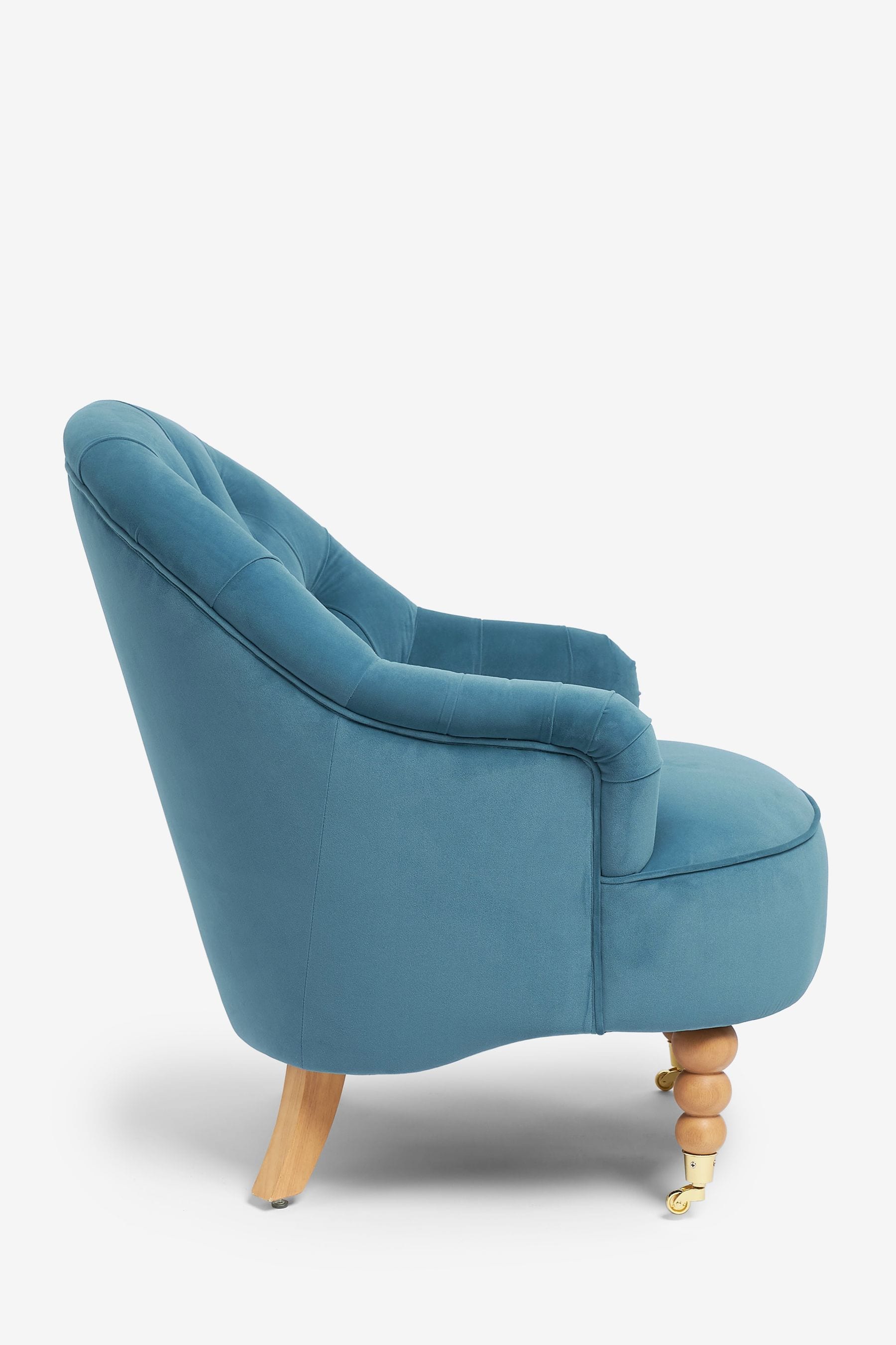 Buy Laura Ashley Velvet Seaspray Blue Hanby Chair from the Next UK ...