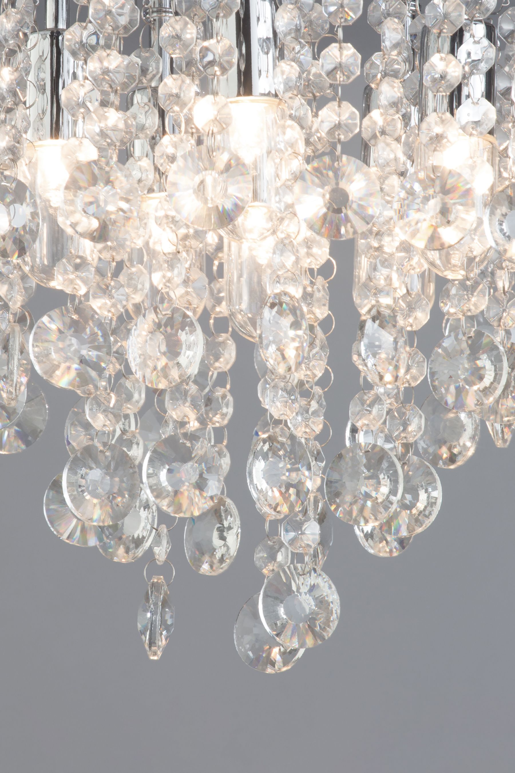 Buy BHS Chrome Celeste 6 Light Flush Indoor and Bathroom Ceiling Light ...