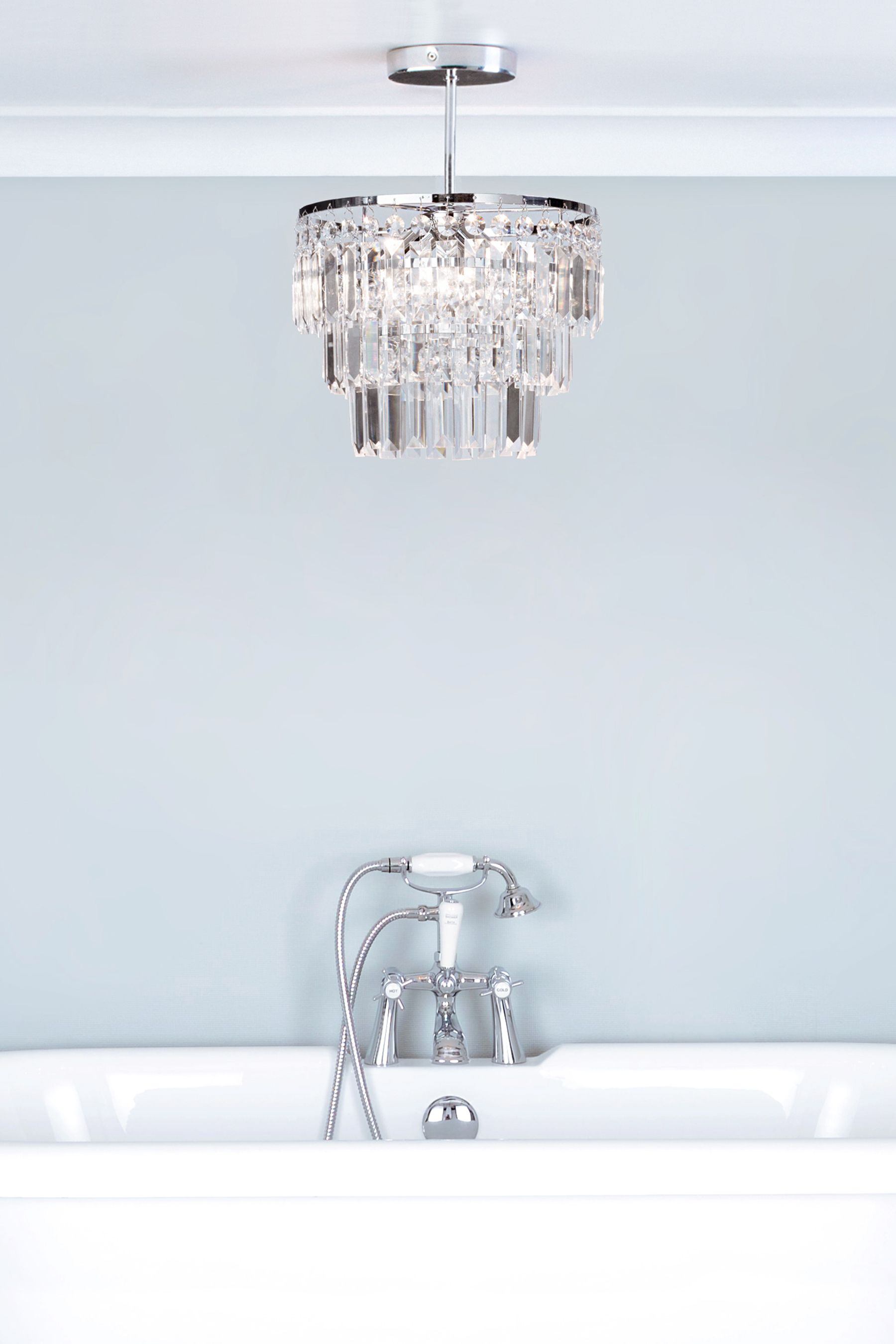 Buy BHS Silver Belle Crystal Bar Bathroom Ceiling Light from the Next ...