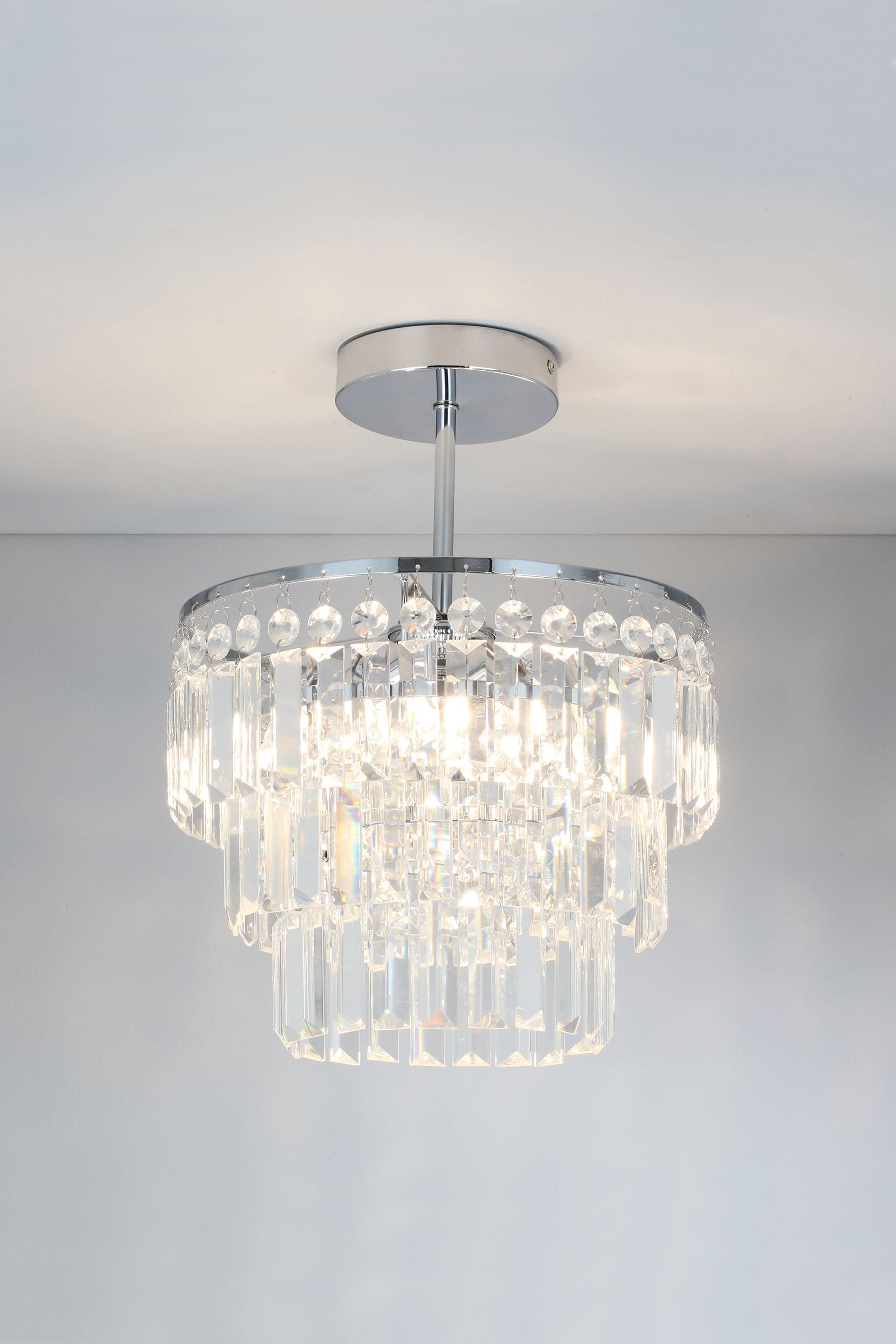 Buy BHS Silver Belle Crystal Bar Bathroom Ceiling Light from the Next ...