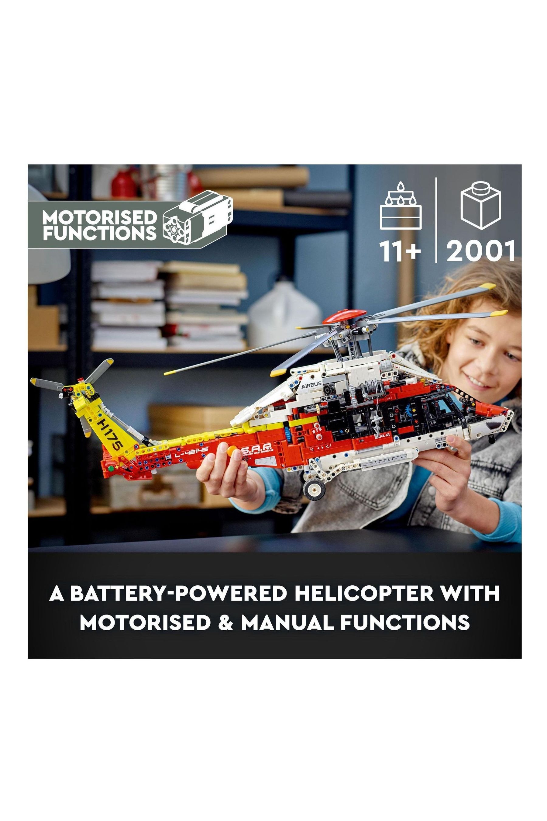 Buy LEGO Technic Airbus H175 Rescue Helicopter Toy Model 42145 from the ...