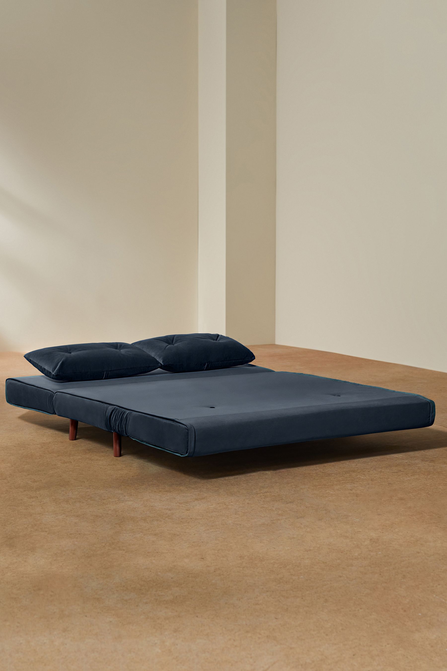 Buy MADE.COM Smooth Velvet Sapphire Blue Haru Sofa Bed from the Next UK ...