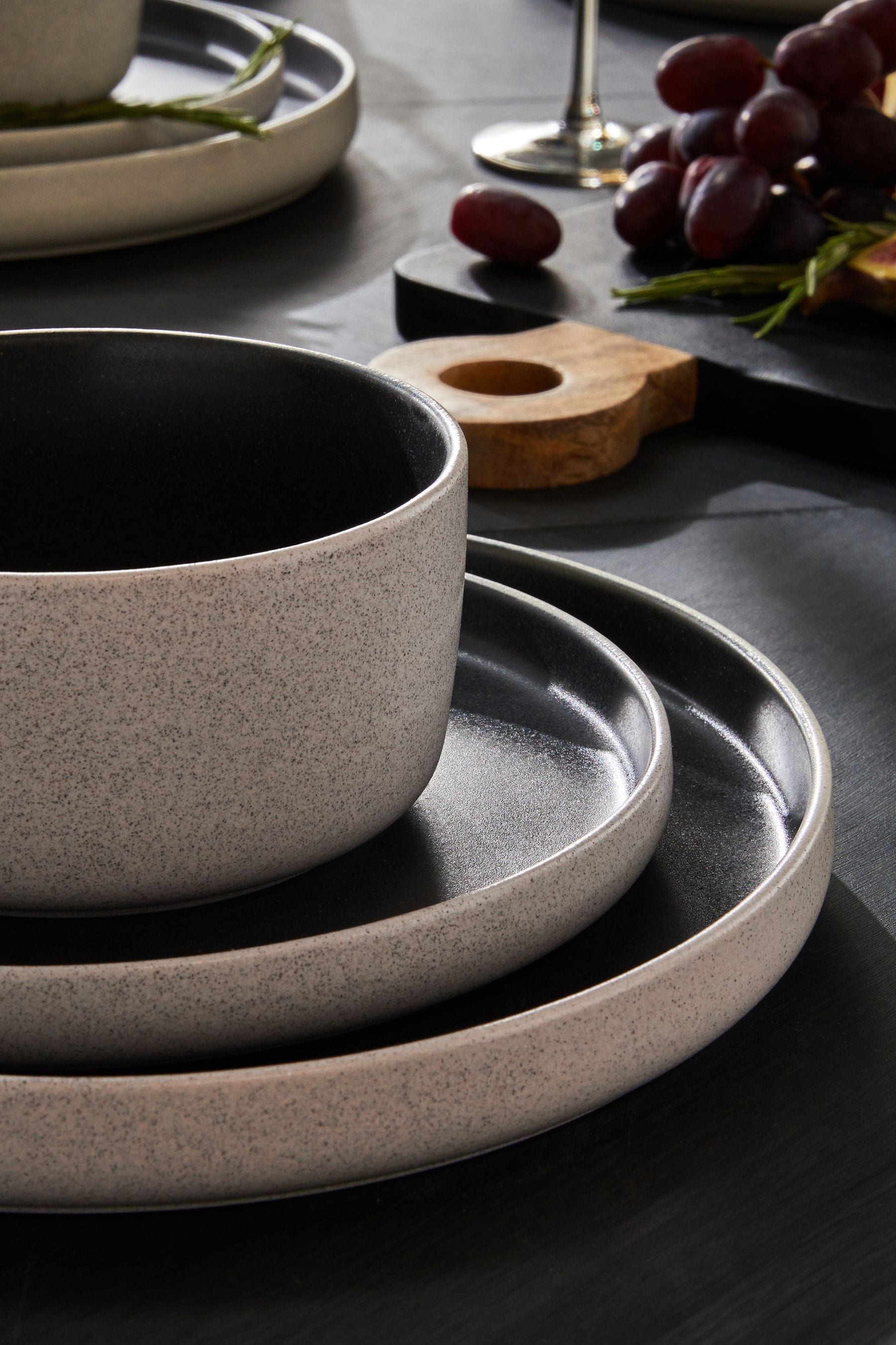 Buy 12 Piece Black Otis Dinner Set from the Next UK online shop