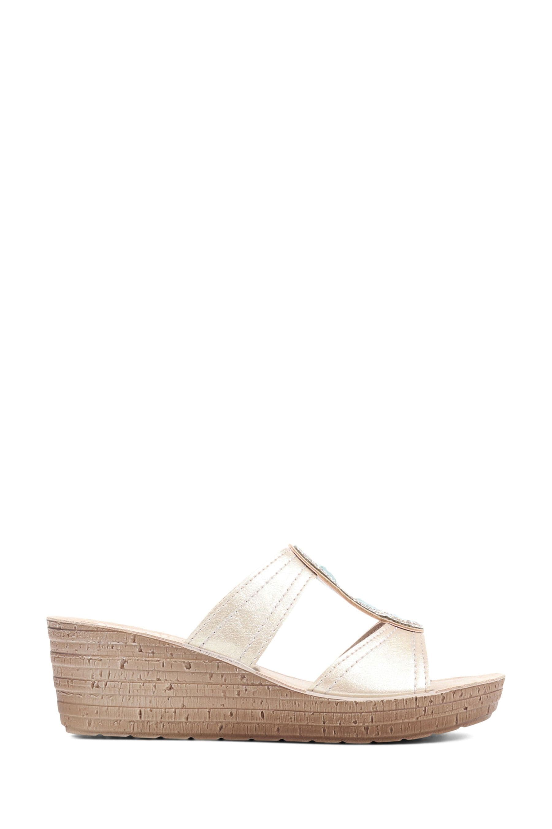 Buy Pavers Gold Embellished Wedge Sandals from the Next UK online shop