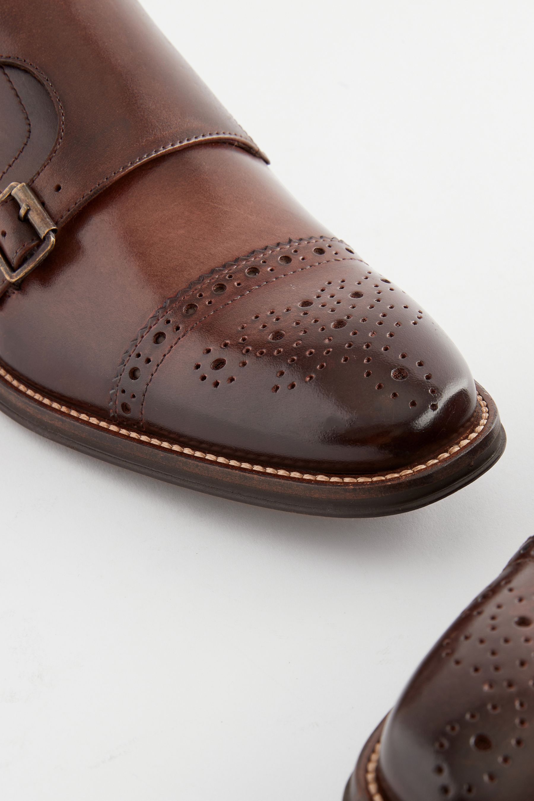 Buy Brown Double Monk Shoes from Next India