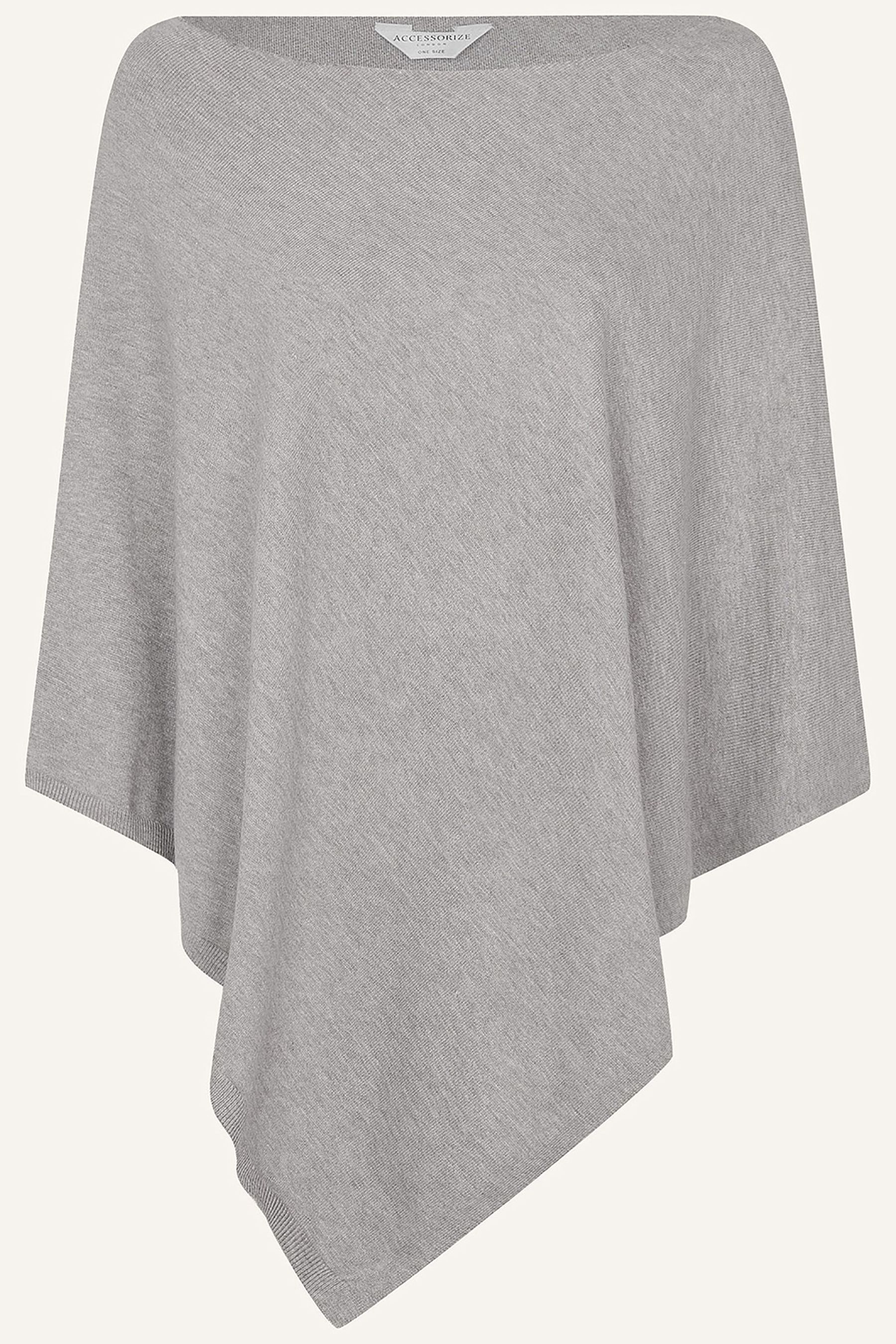 Buy Accessorize Grey Knit Poncho from the Next UK online shop