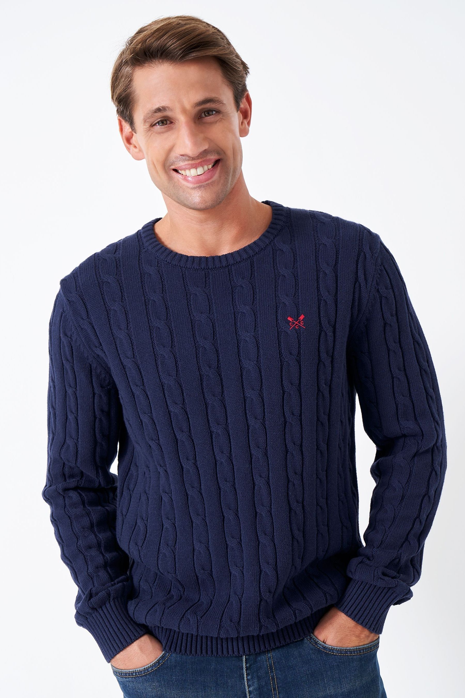 Buy Crew Clothing Oarsman Cable Knit Crew Neck Jumper from the Next UK ...
