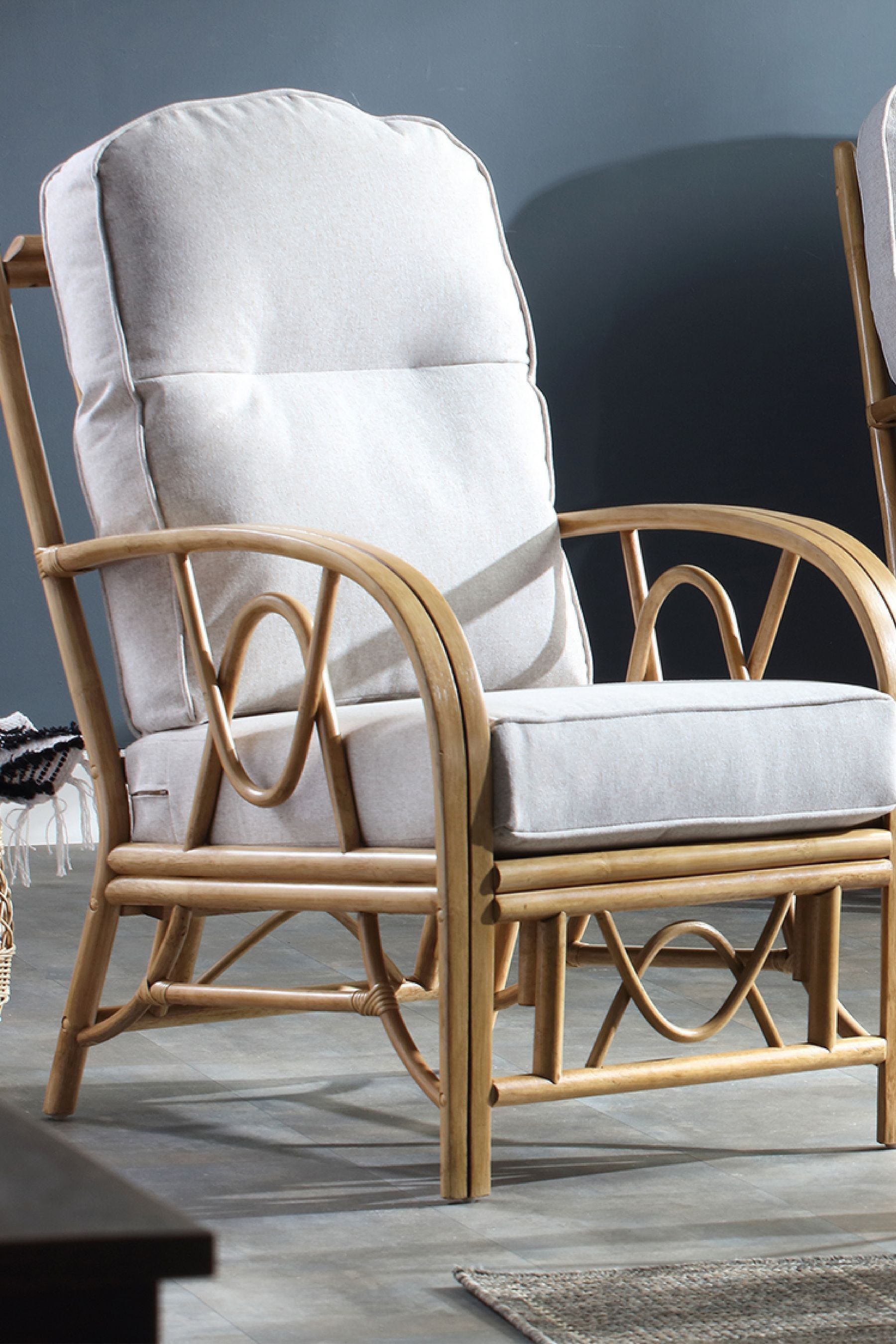 Buy Desser Bali Light Oak Rattan Conservatory Armchair from the Laura ...
