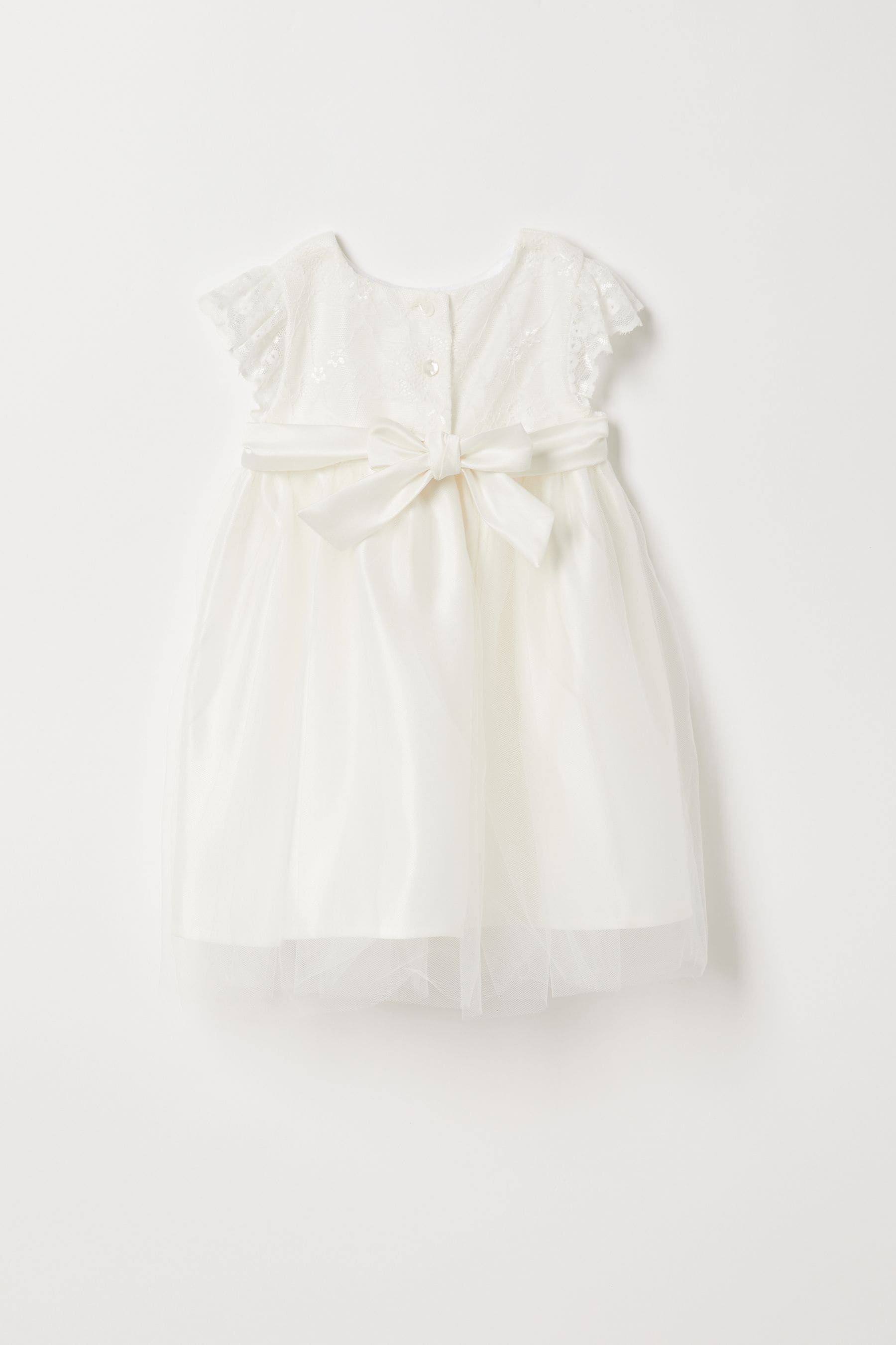 Buy Lipsy Ivory Lace Baby Flower Girl Dress from the Next UK online shop