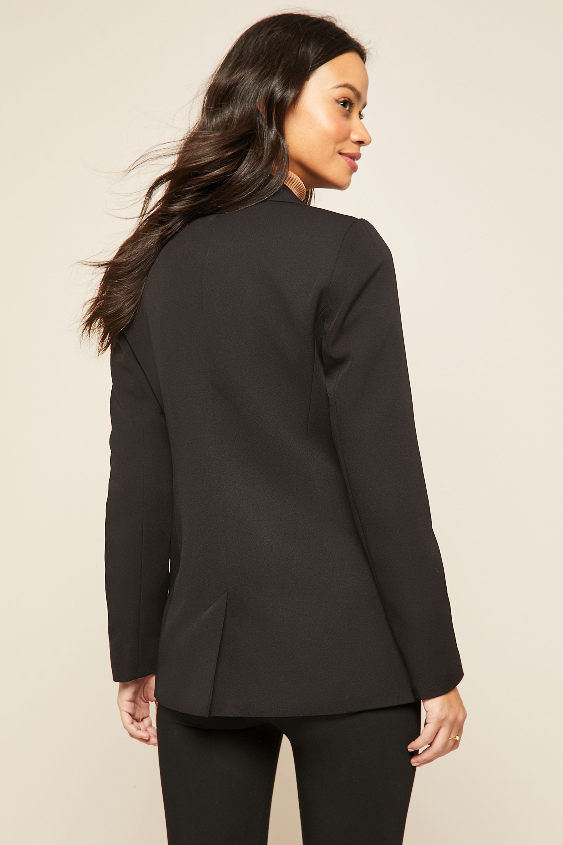 Buy Friends Like These Black Military Double Breasted Tailored Blazer ...