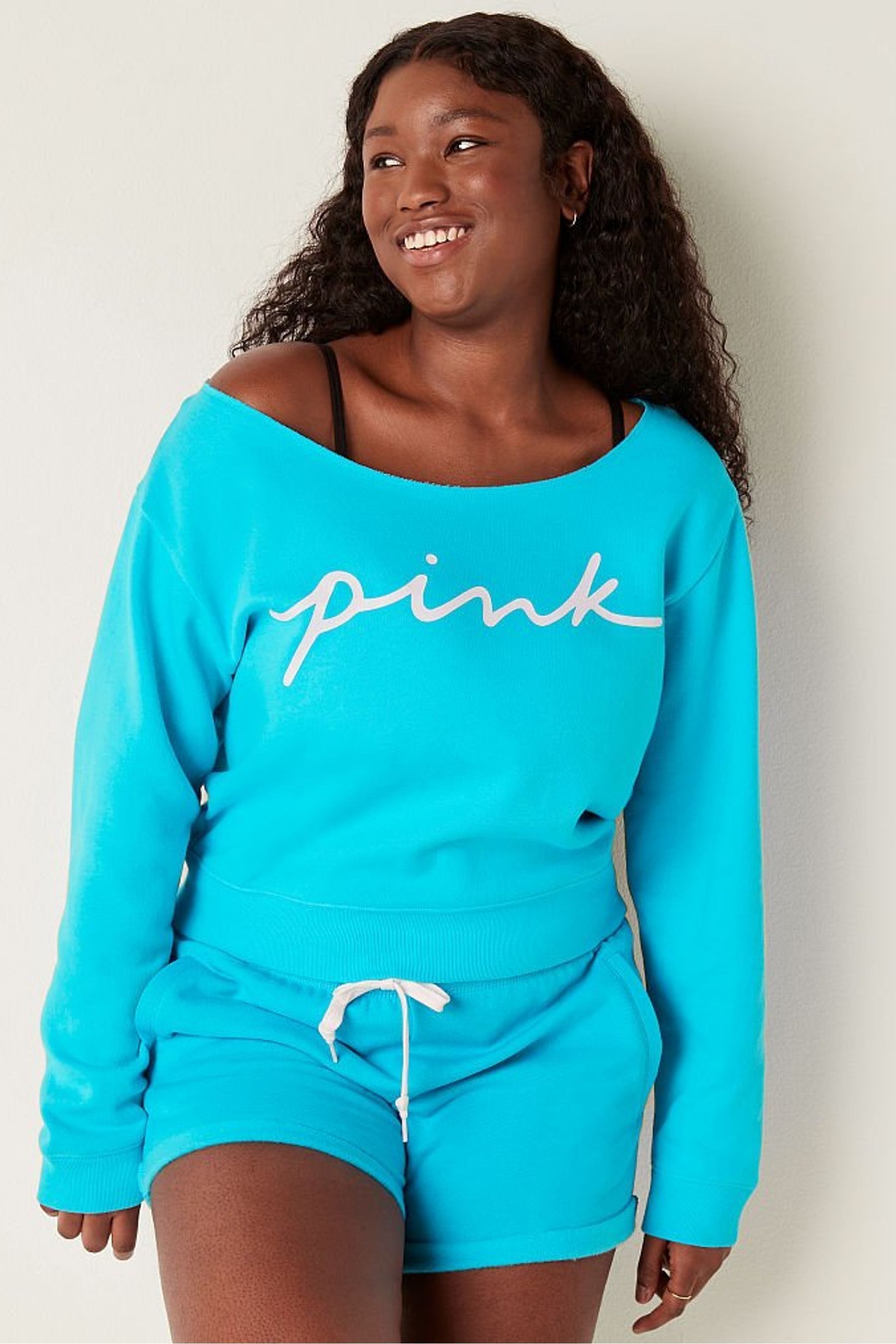 Buy Victoria's Secret PINK Neon Scuba Script Logo Everyday Lounge Off ...