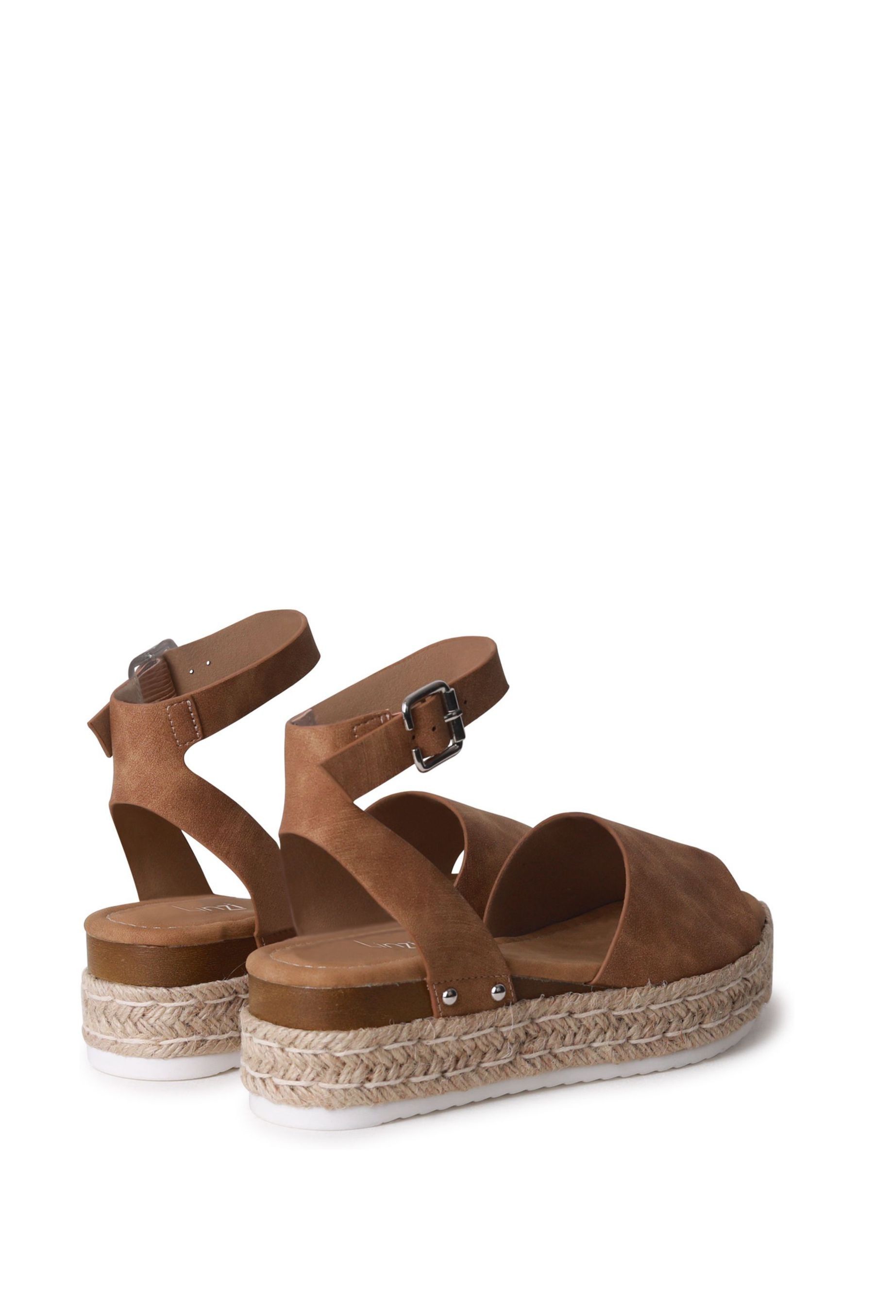 Buy Linzi Luna Nubuck Two Part Espadrille Inspired Platform Wedge from ...