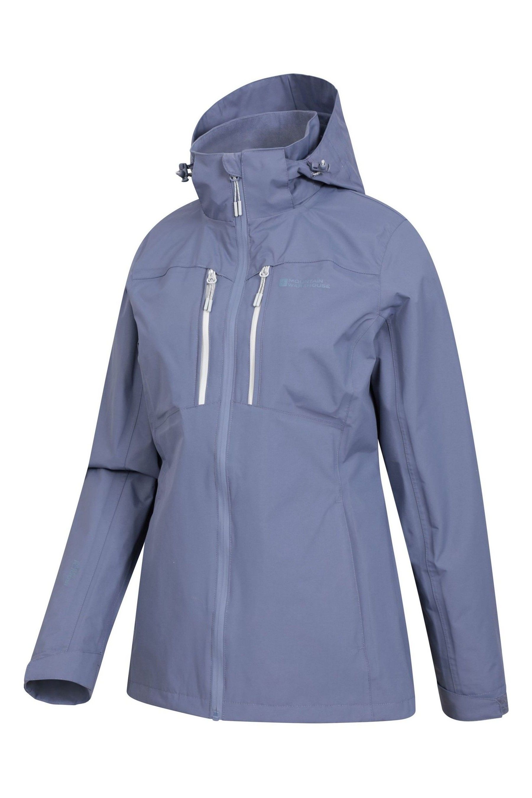 Buy Mountain Warehouse Light Blue Rainforest Waterproof Womens Jacket ...