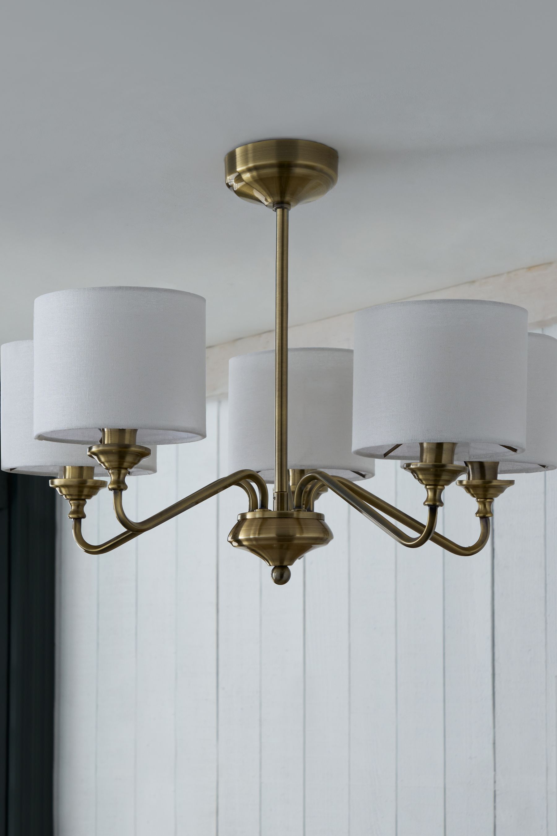 Buy Brass Burford 5 Light Dual Mount Height Adjustable Ceiling Light ...