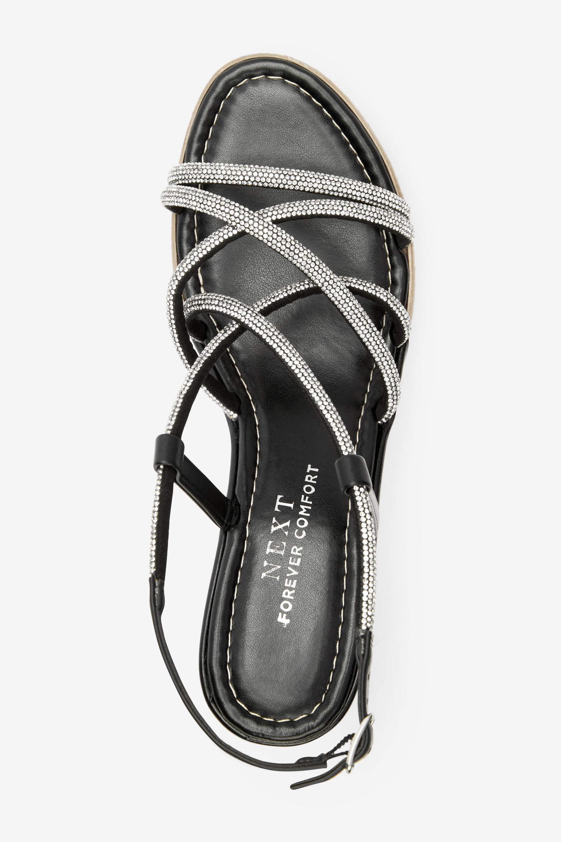 Buy Forever Comfort® Tubular Bling Asymmetric Wedges from Next Ireland