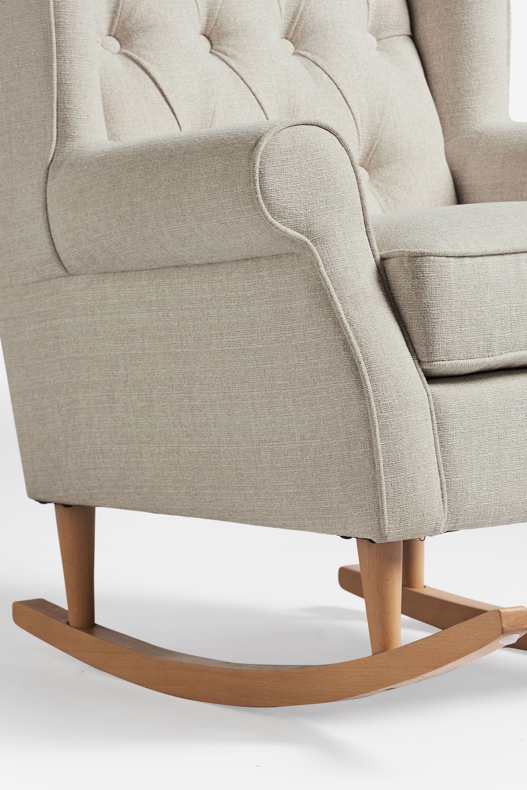 Buy Tweedy Plain Light Natural Sherlock Rocking Chair from the Next UK ...