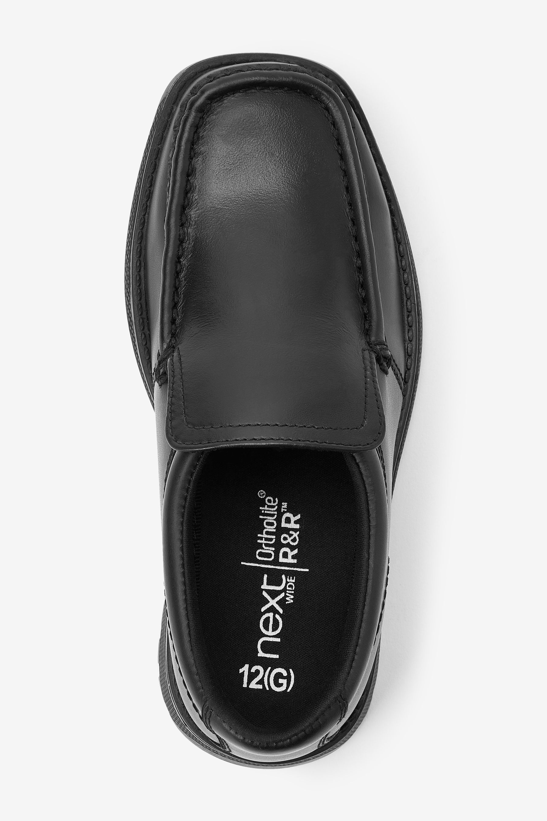 Buy Black Wide Fit (G) School Leather Loafer Shoes from the Next UK ...