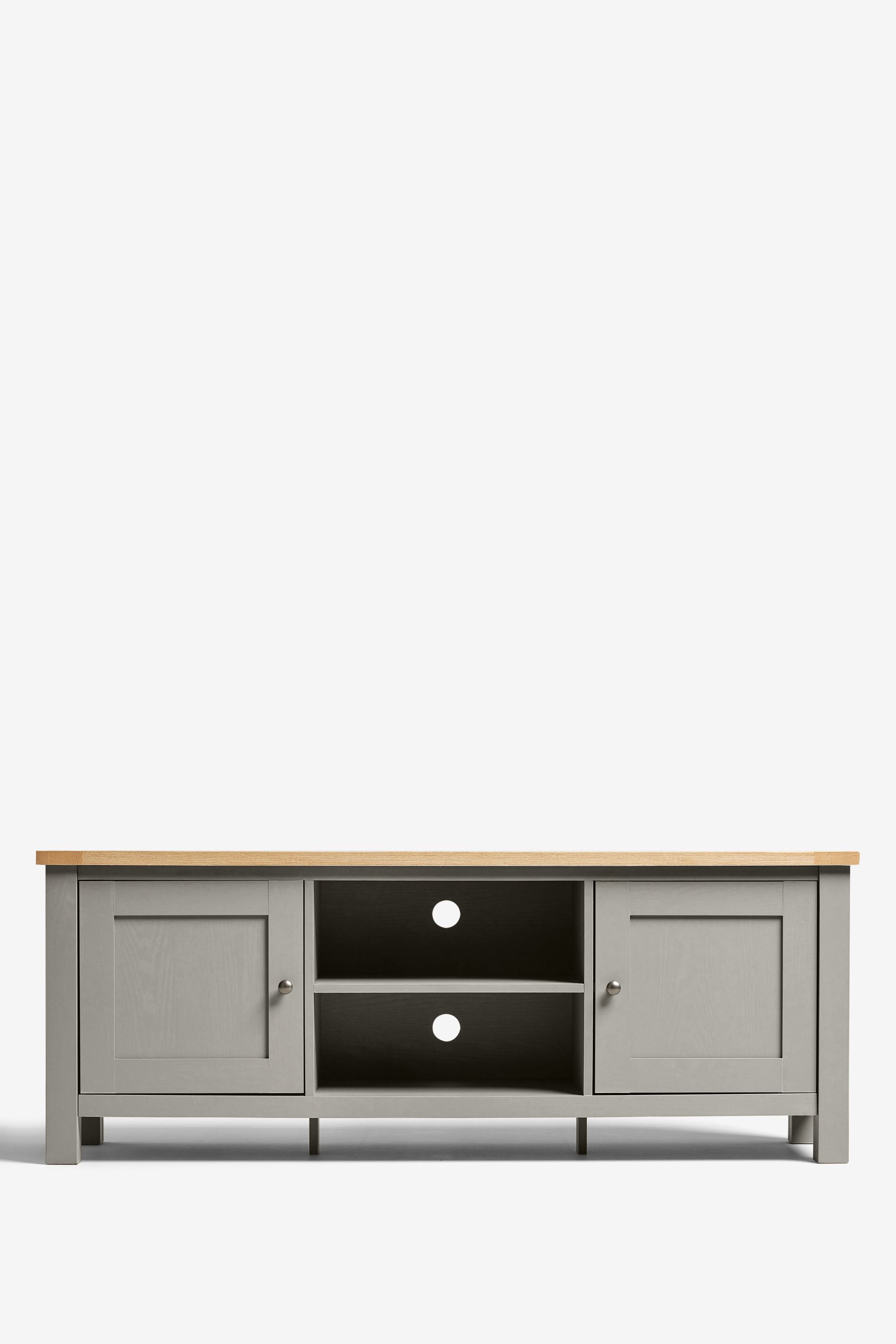 Buy Dove Grey Malvern Oak Effect Up to 60 inch TV Unit from the Next UK ...