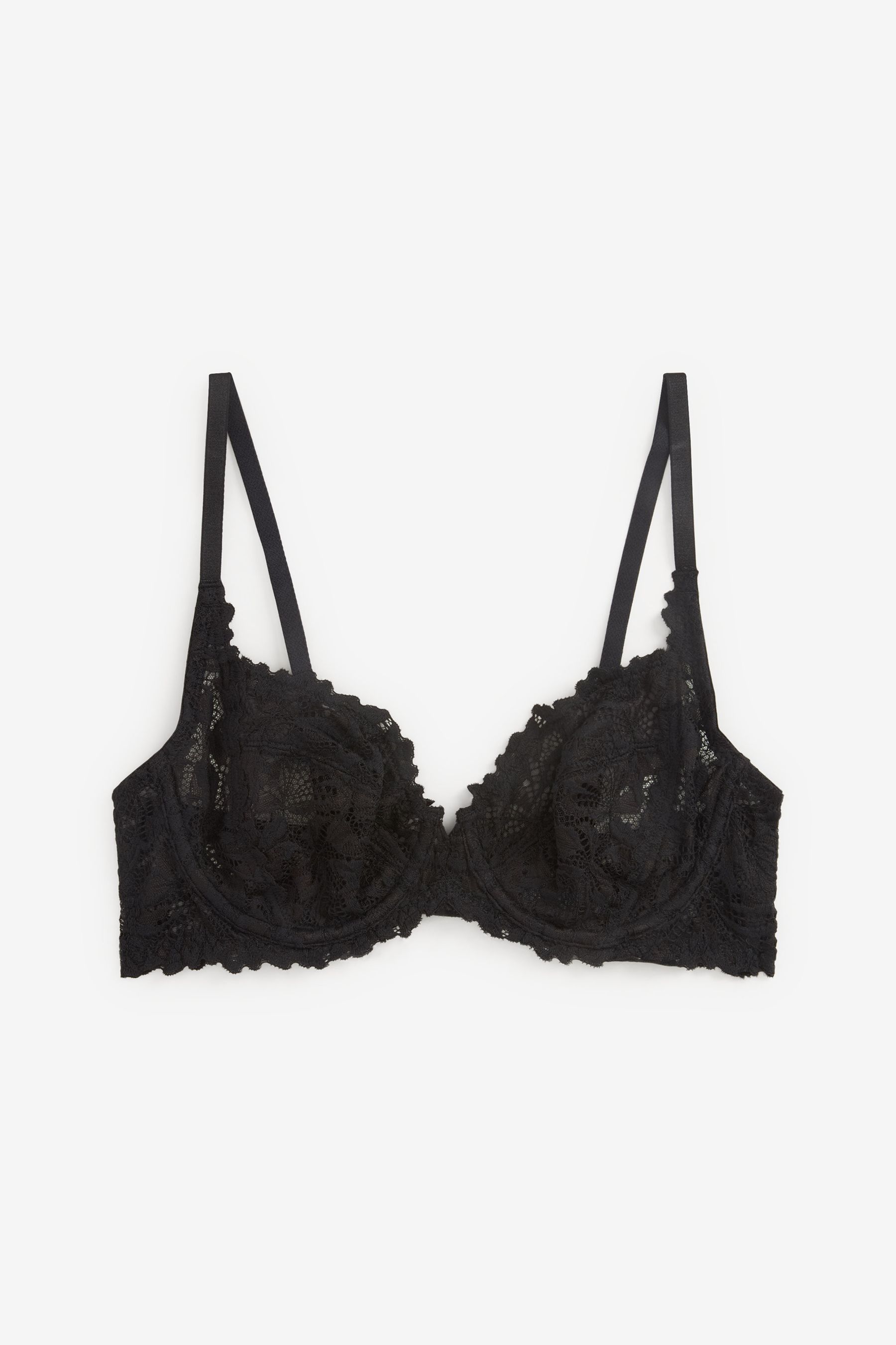 Buy Black Non Pad Full Cup Comfort Lace Bra from the Next UK online shop
