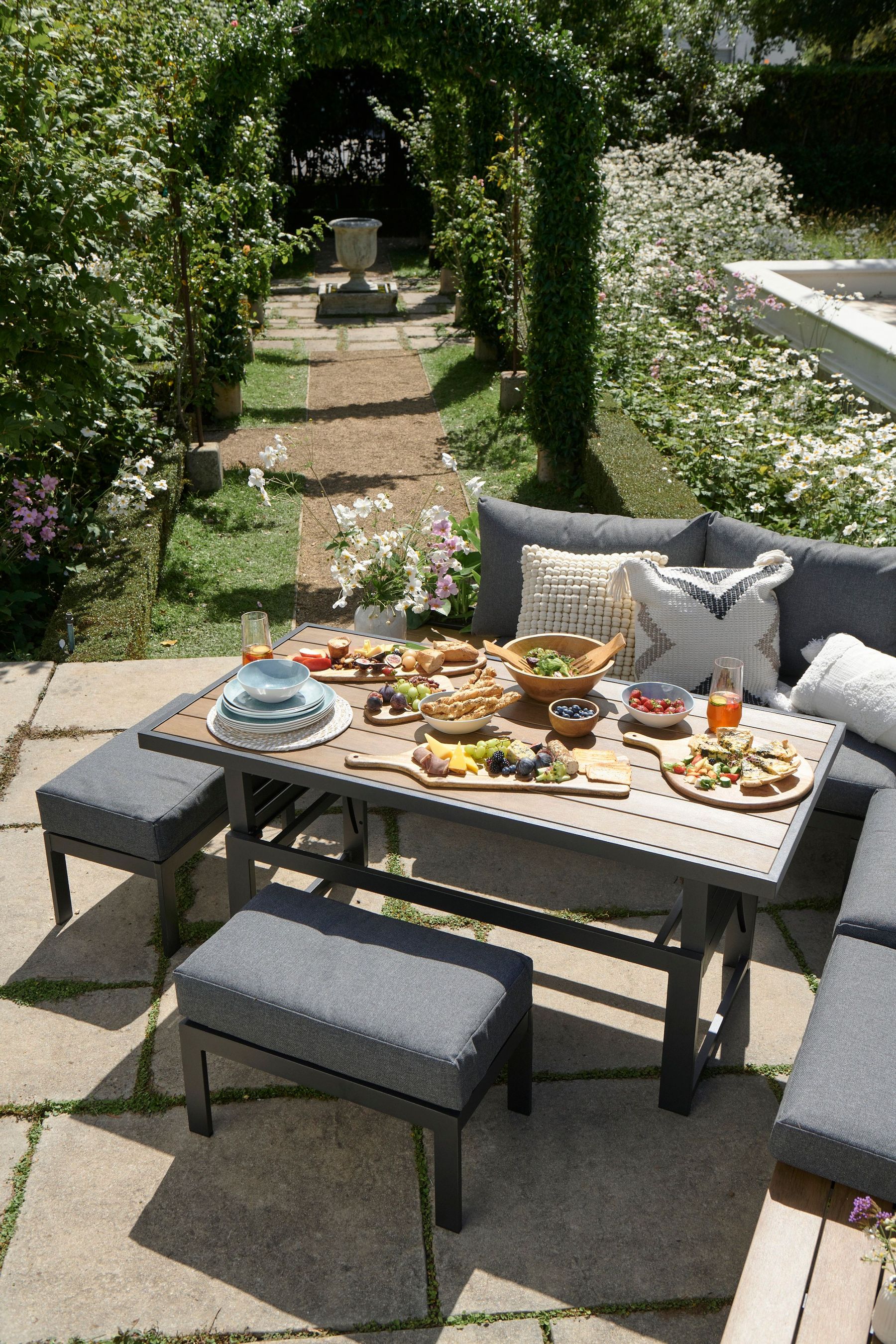 Buy Bronx Garden 7 Seat Corner Dining Set from the Next UK online shop