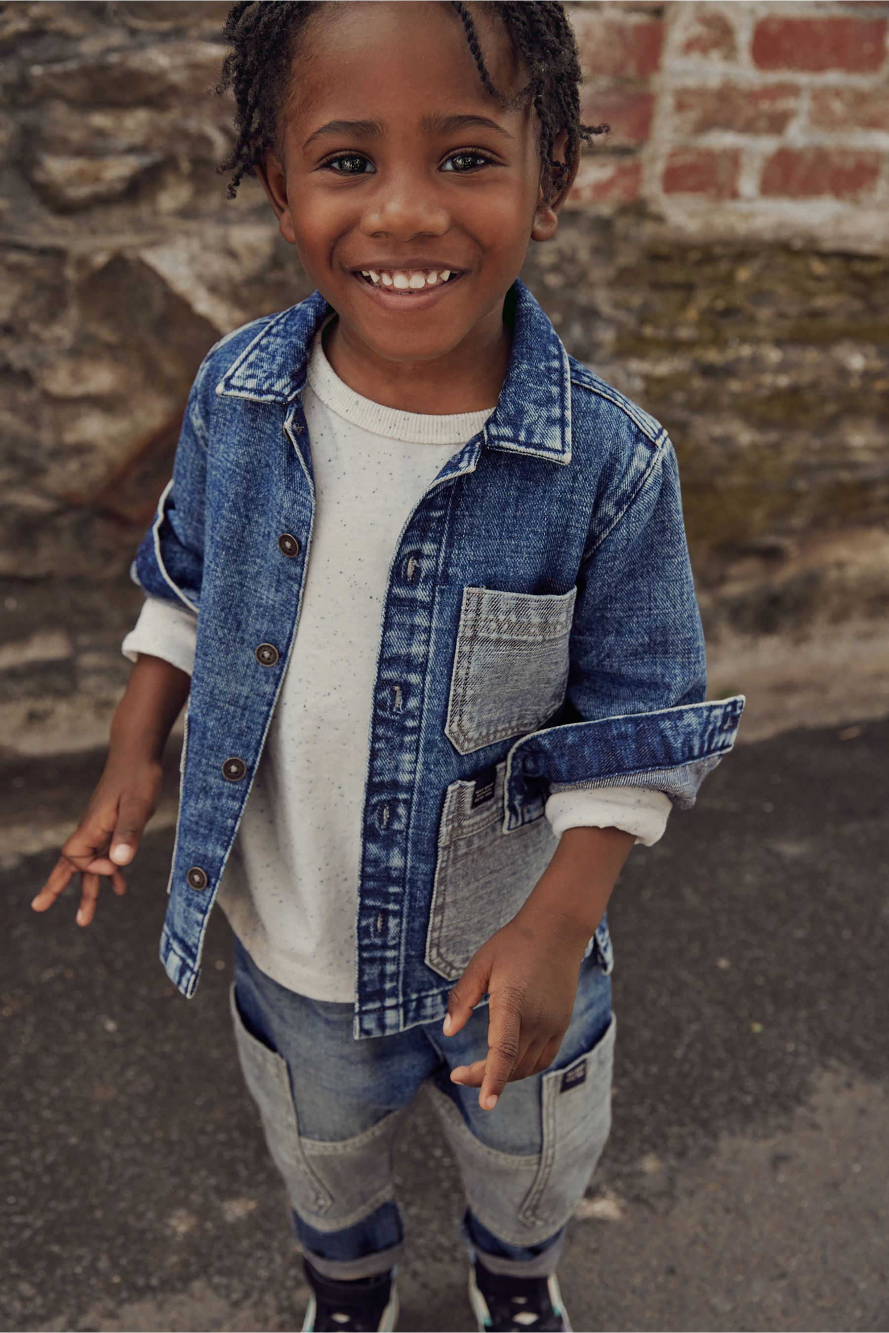 Buy Denim Patch Shacket and Jean Set (3mths-9yrs) from Next Ireland