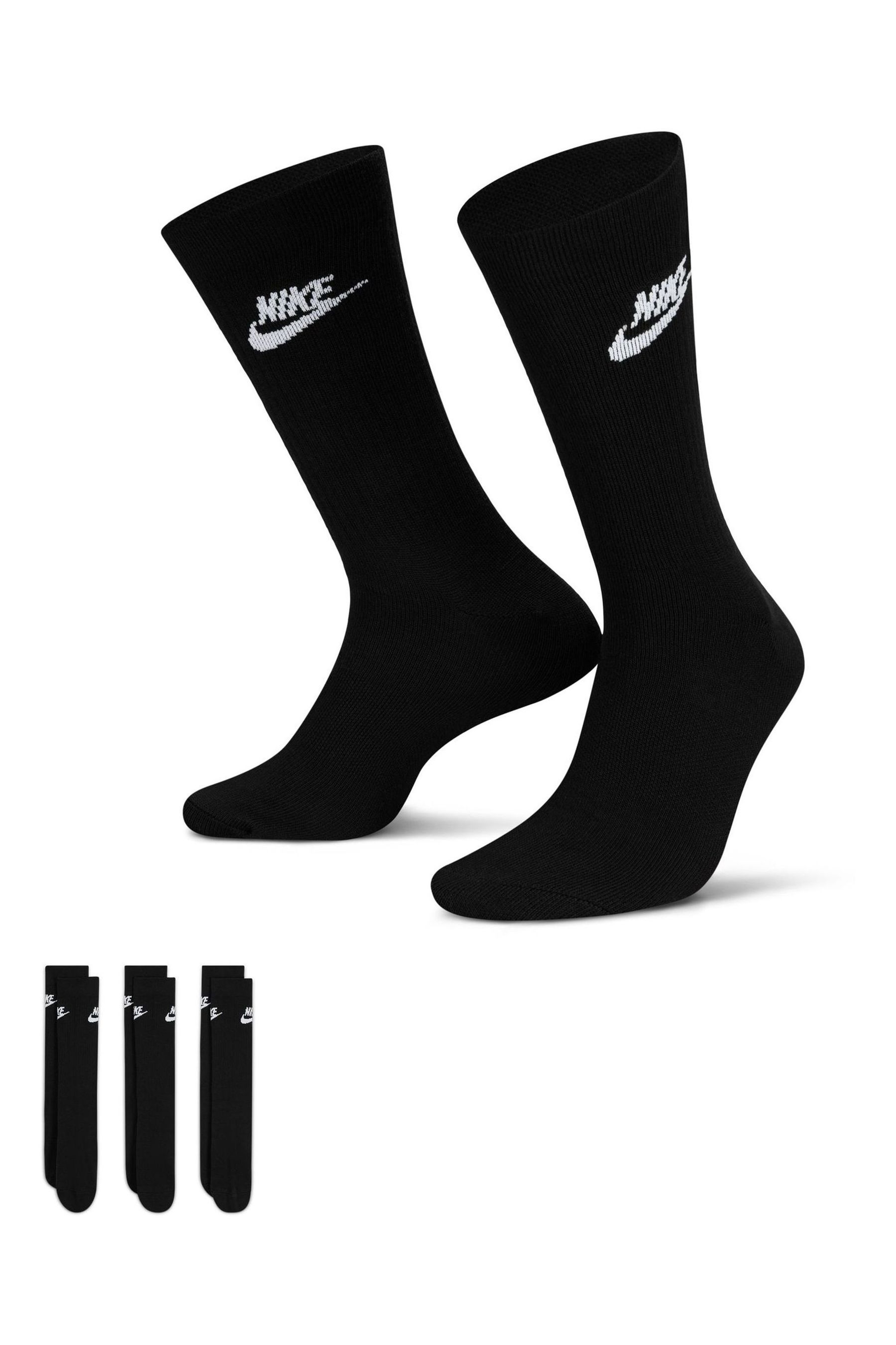Buy Nike Black Everyday Essential Socks 3 Pack from the Next UK online shop