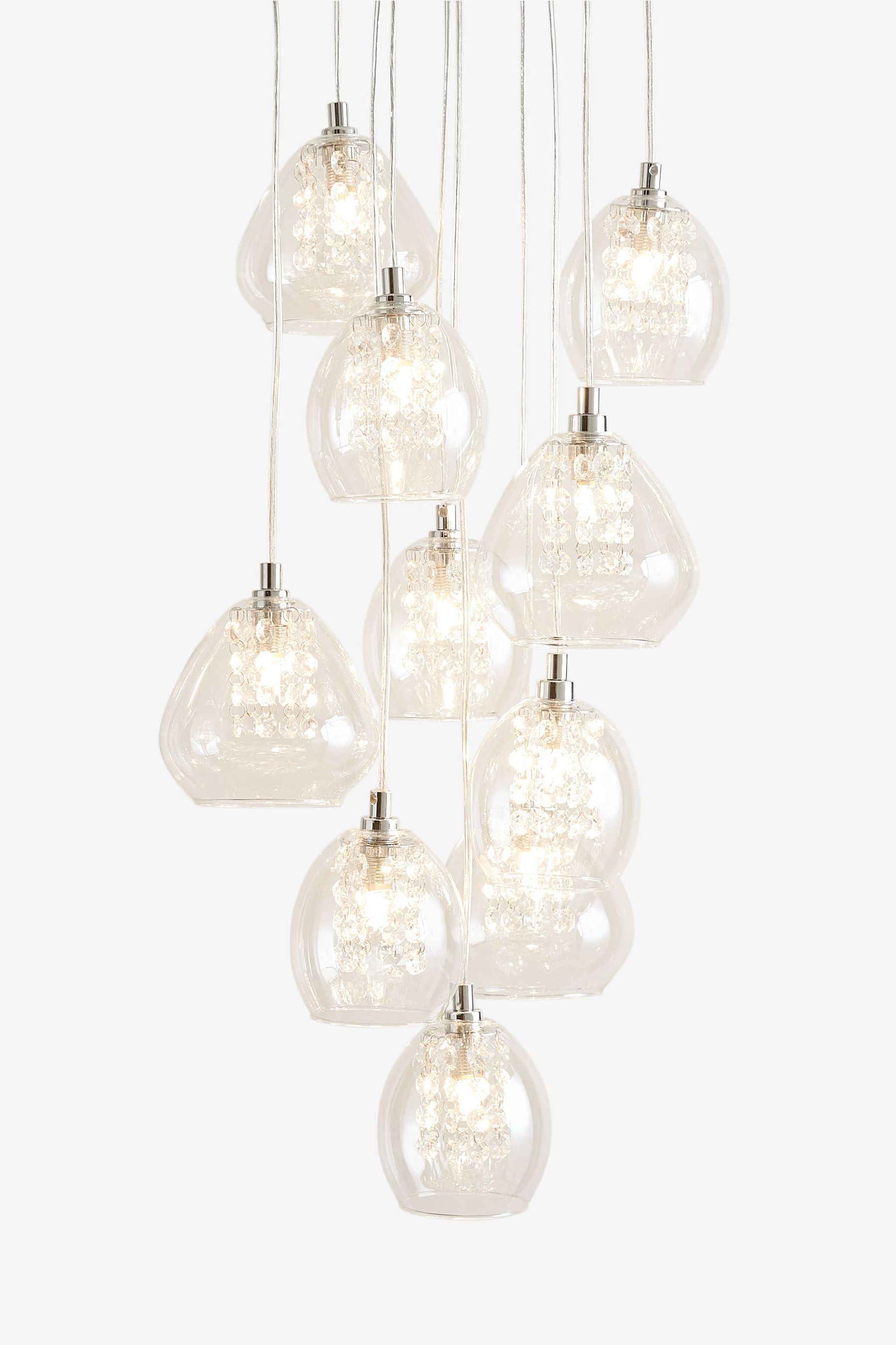 Buy Clear Bella 10 Light Cluster Ceiling Light from the Next UK online shop