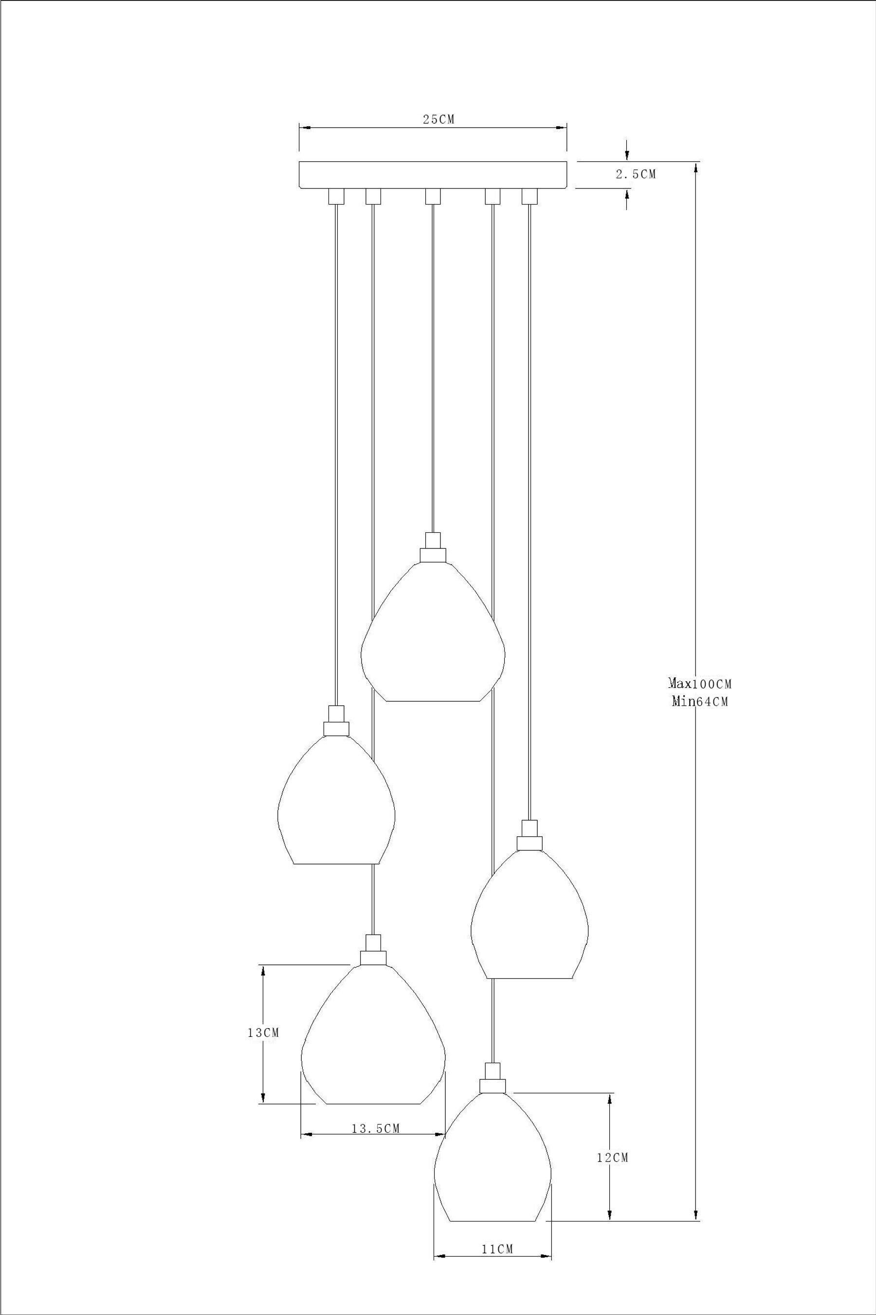 Buy Clear Bella 5 Light Cluster Ceiling Light from the Next UK online shop