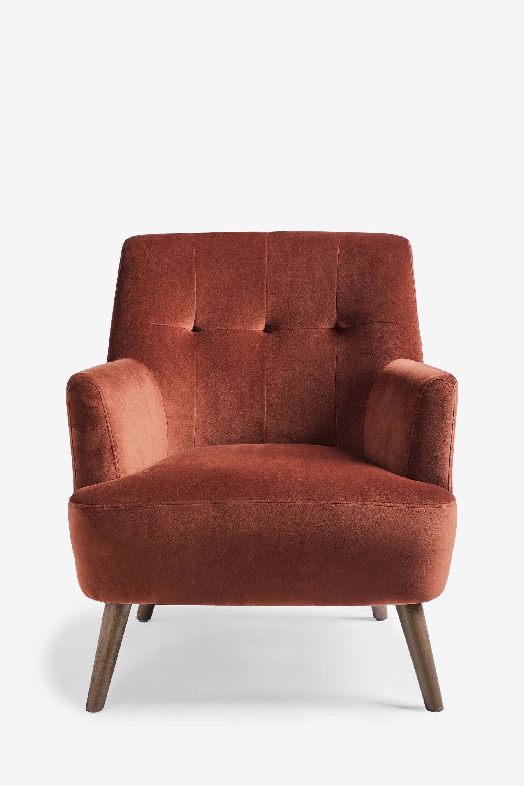 Buy Soft Velvet Rust Brown Carter Armchair from the Next UK online shop