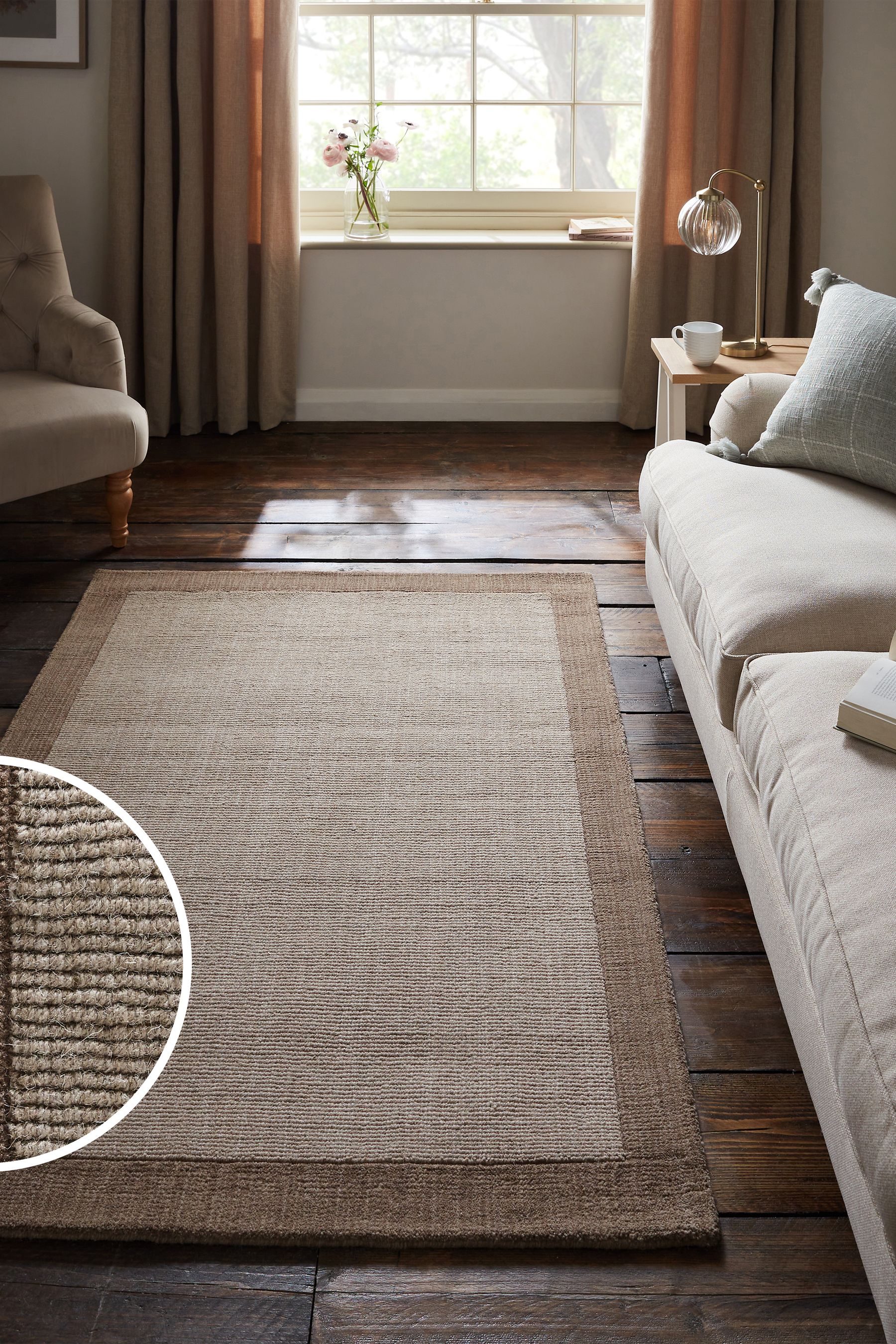 Buy Dark Natural Darcy Rug from the Next UK online shop
