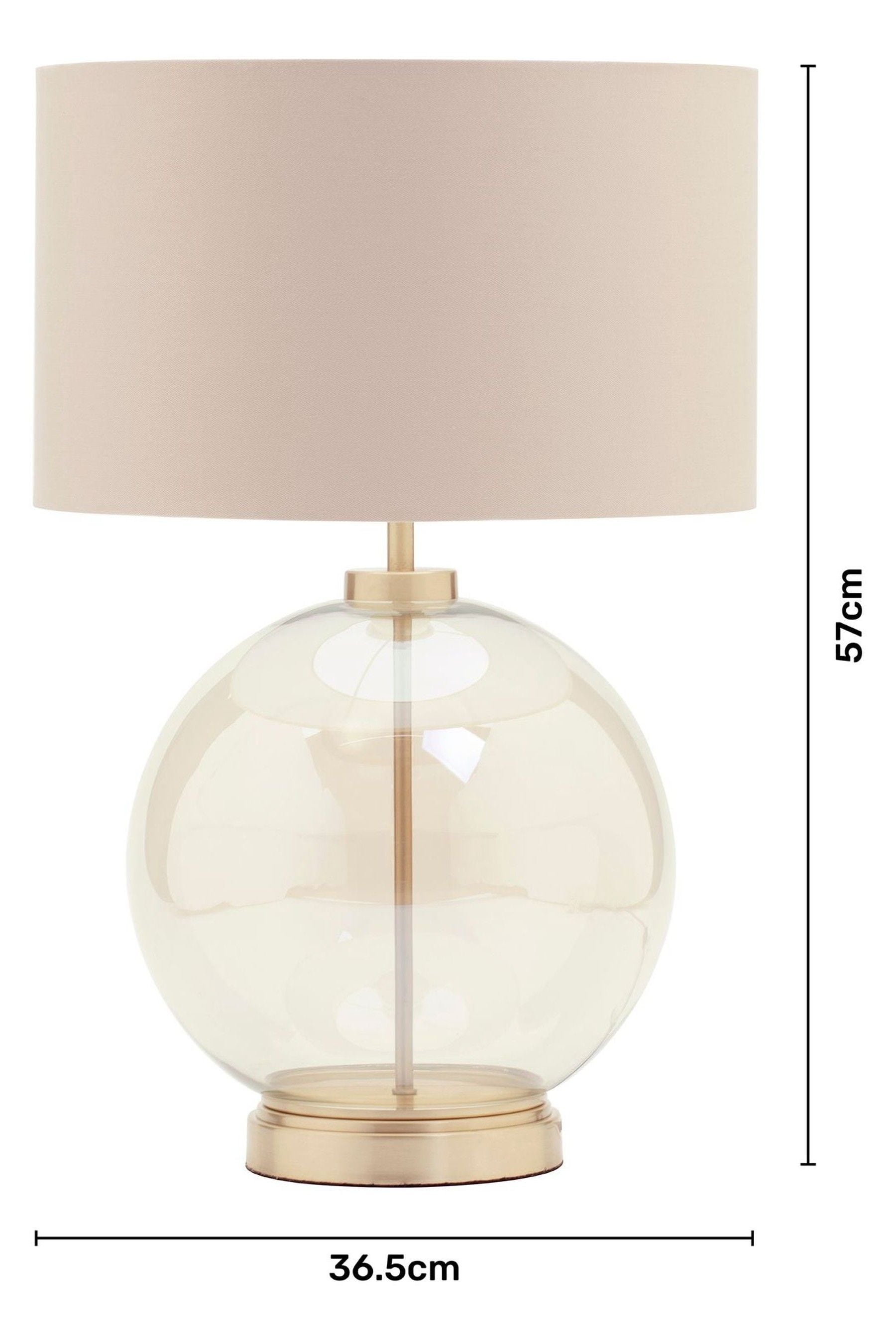 Buy BHS Silver Large Glass Table Lamp from the Next UK online shop