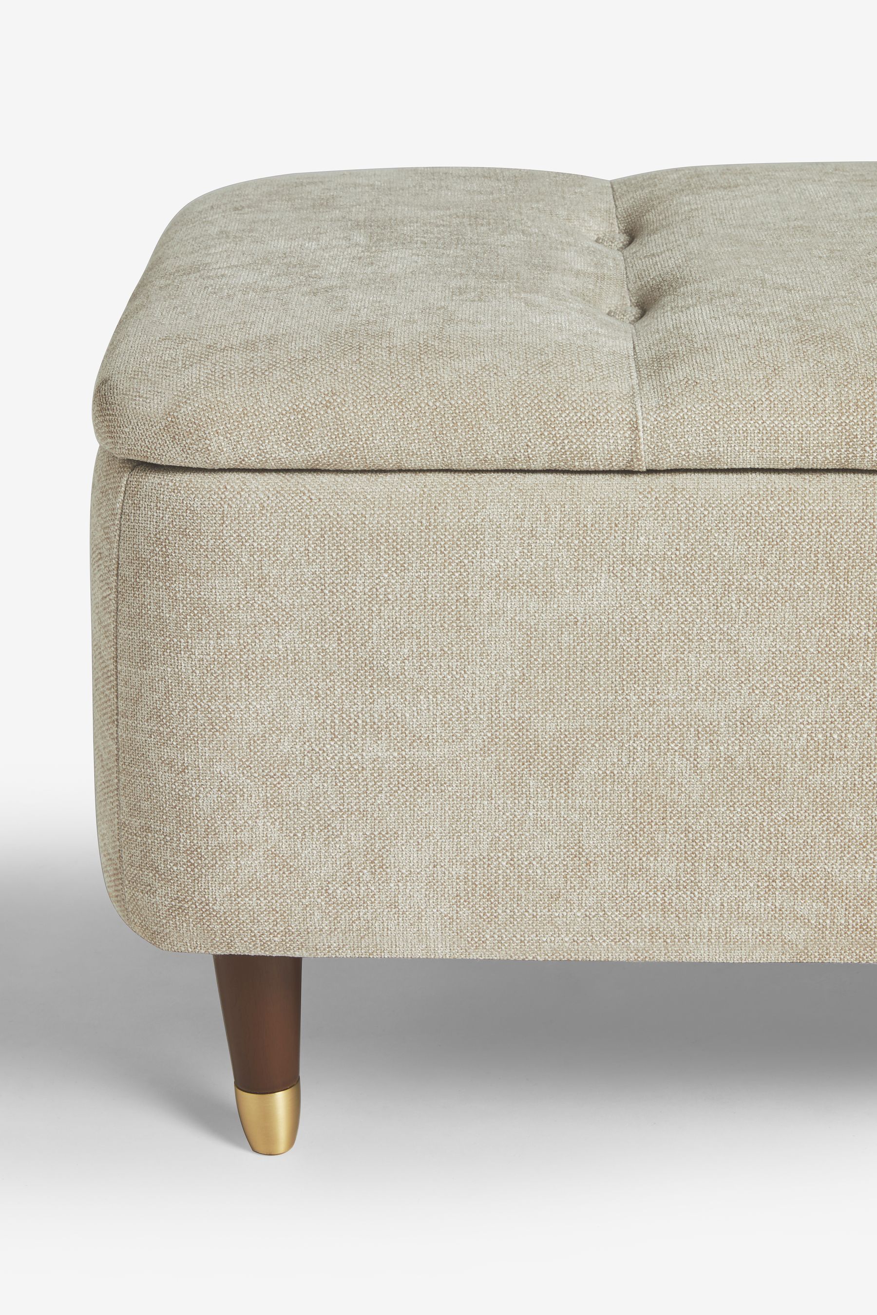 Buy Soft Texture Light Natural Stella Storage Ottoman Blanket Box from ...