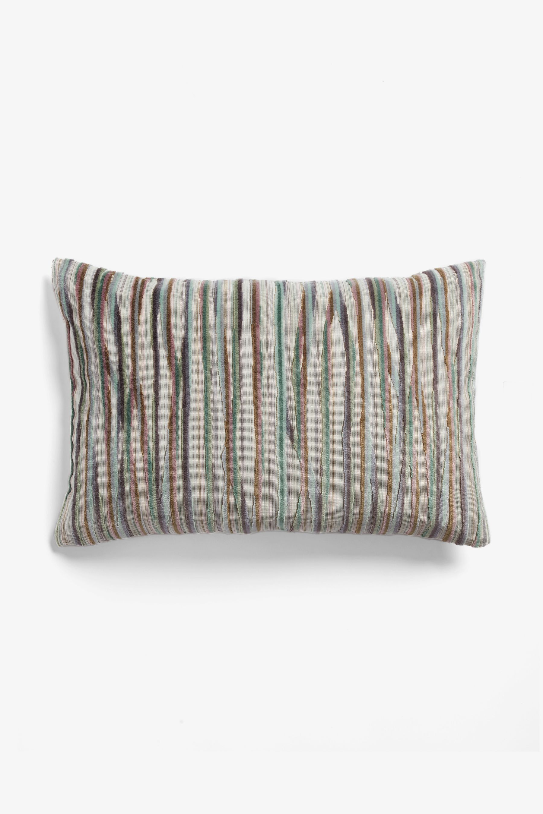 Buy Large Oblong Pastel Stripe Cut Velvet Cushion from the Next UK ...