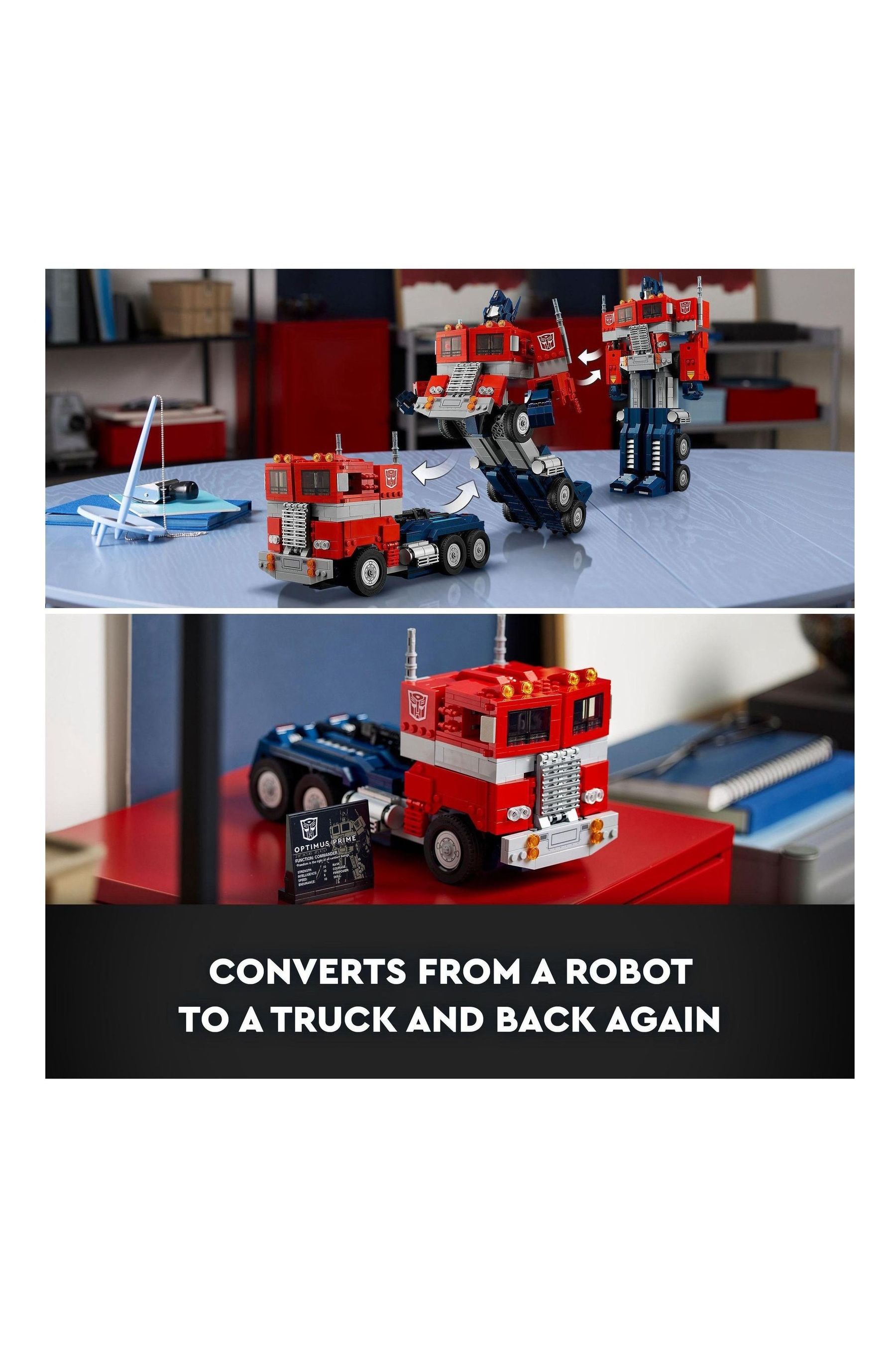 Buy LEGO Icons Optimus Prime, Transformers Robot Model Set 10302 from ...
