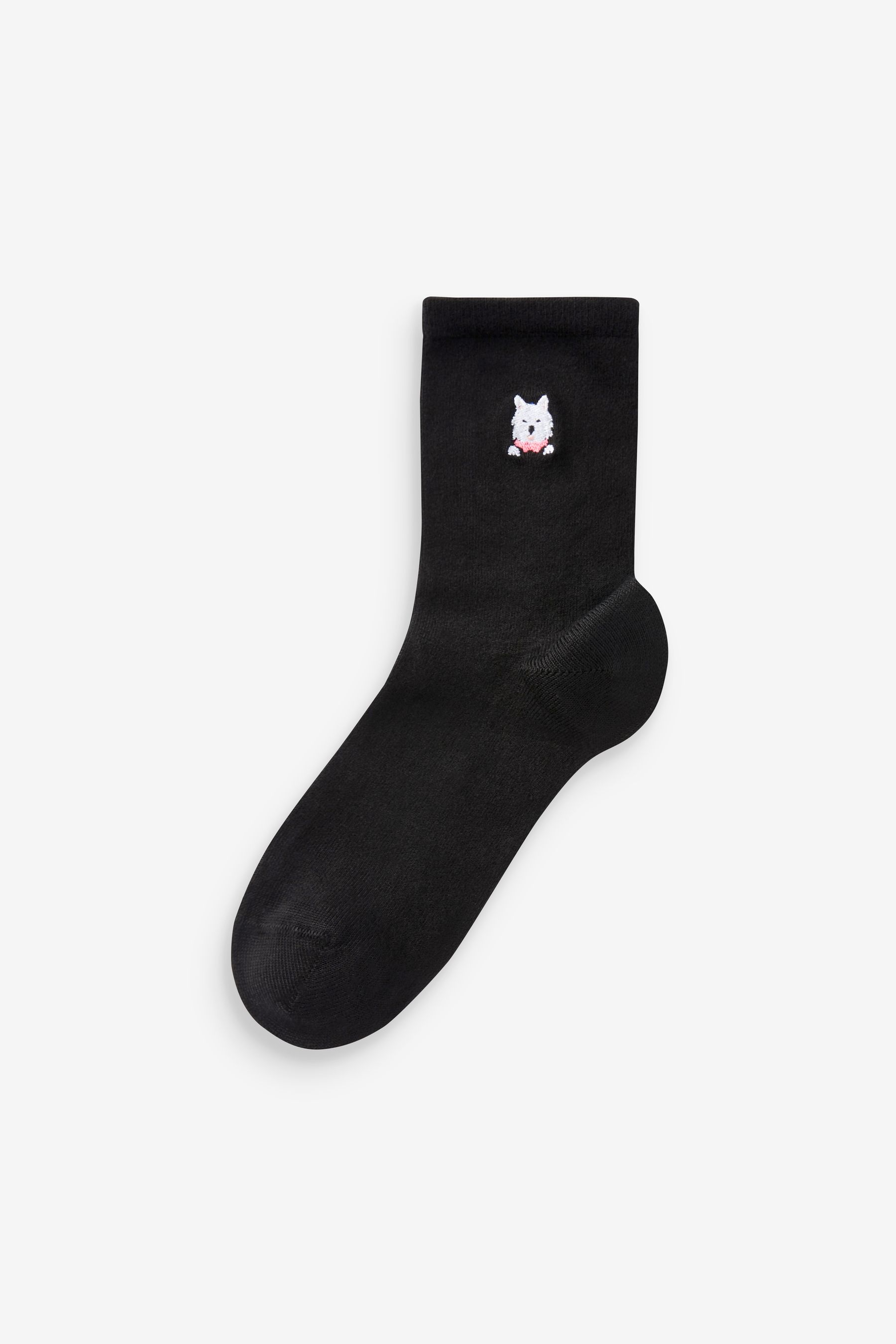 Buy Dog Faces Embroidered Motif Ankle Socks 4 Pack from the Next UK ...