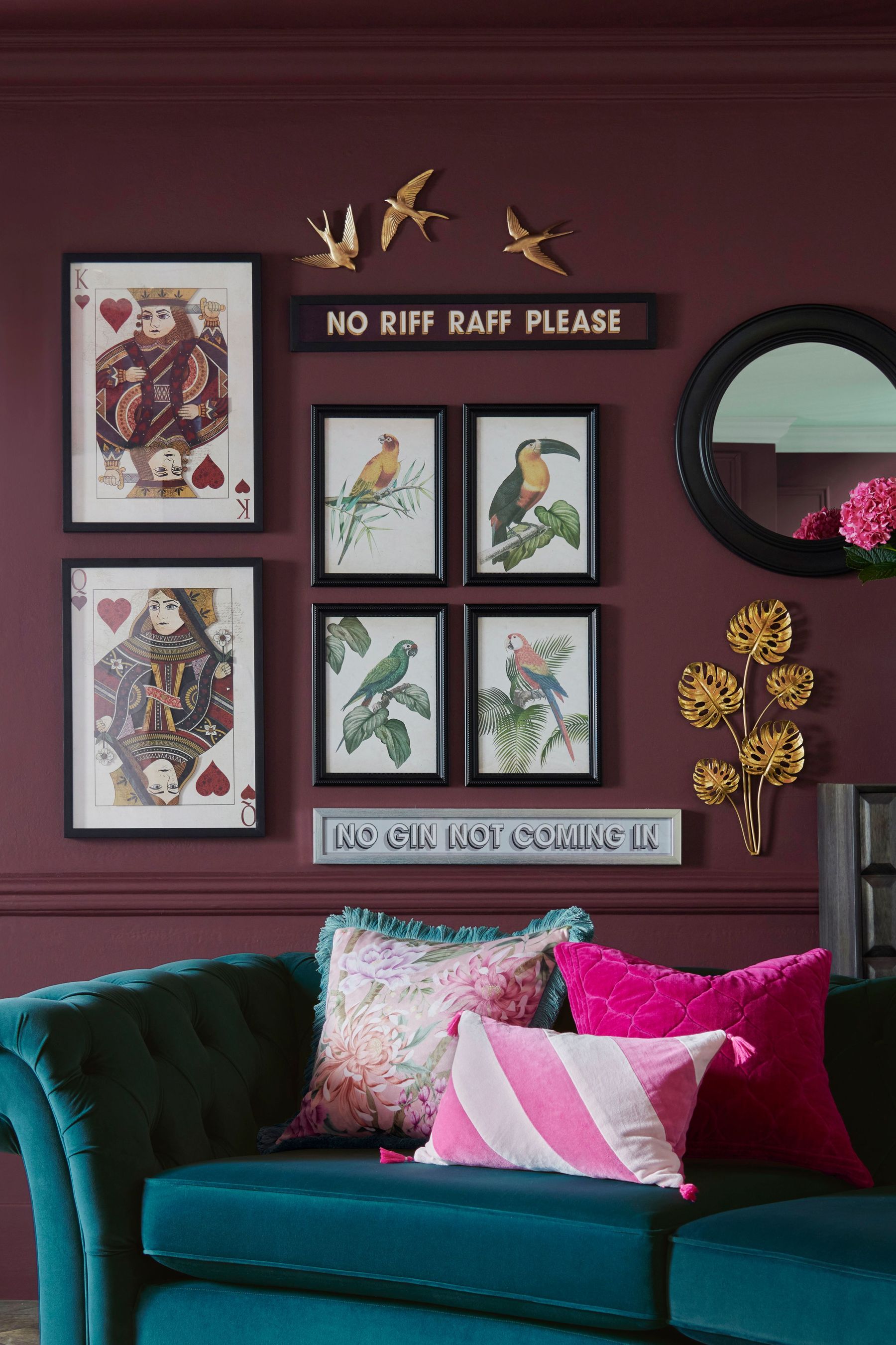 Buy Set of 3 Gold Gold Swallow Wall Art Plaques from the Next UK online ...