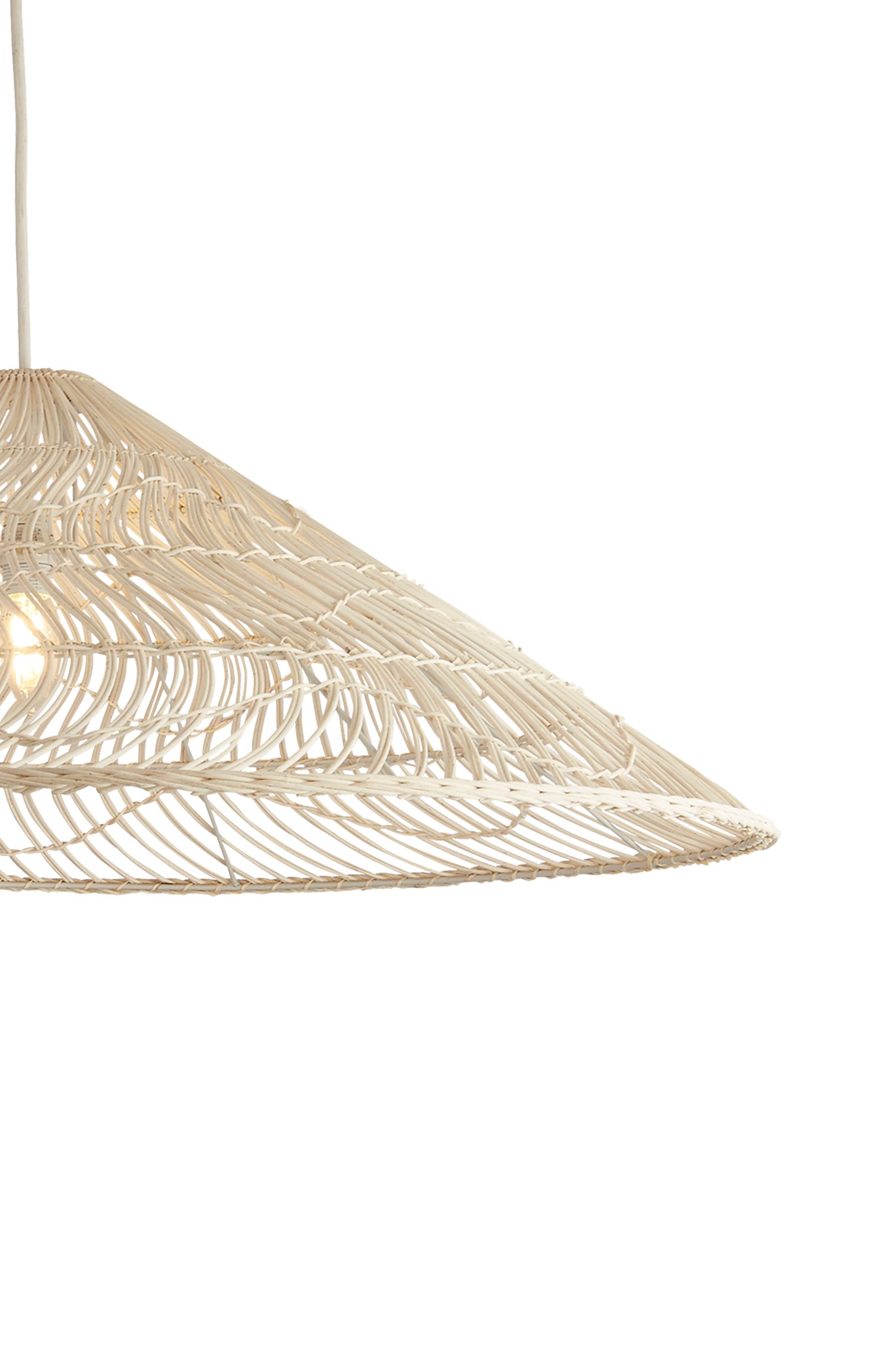 Buy Searchlight Natural Connie Cone Shaped Rattan Shade from the Next ...