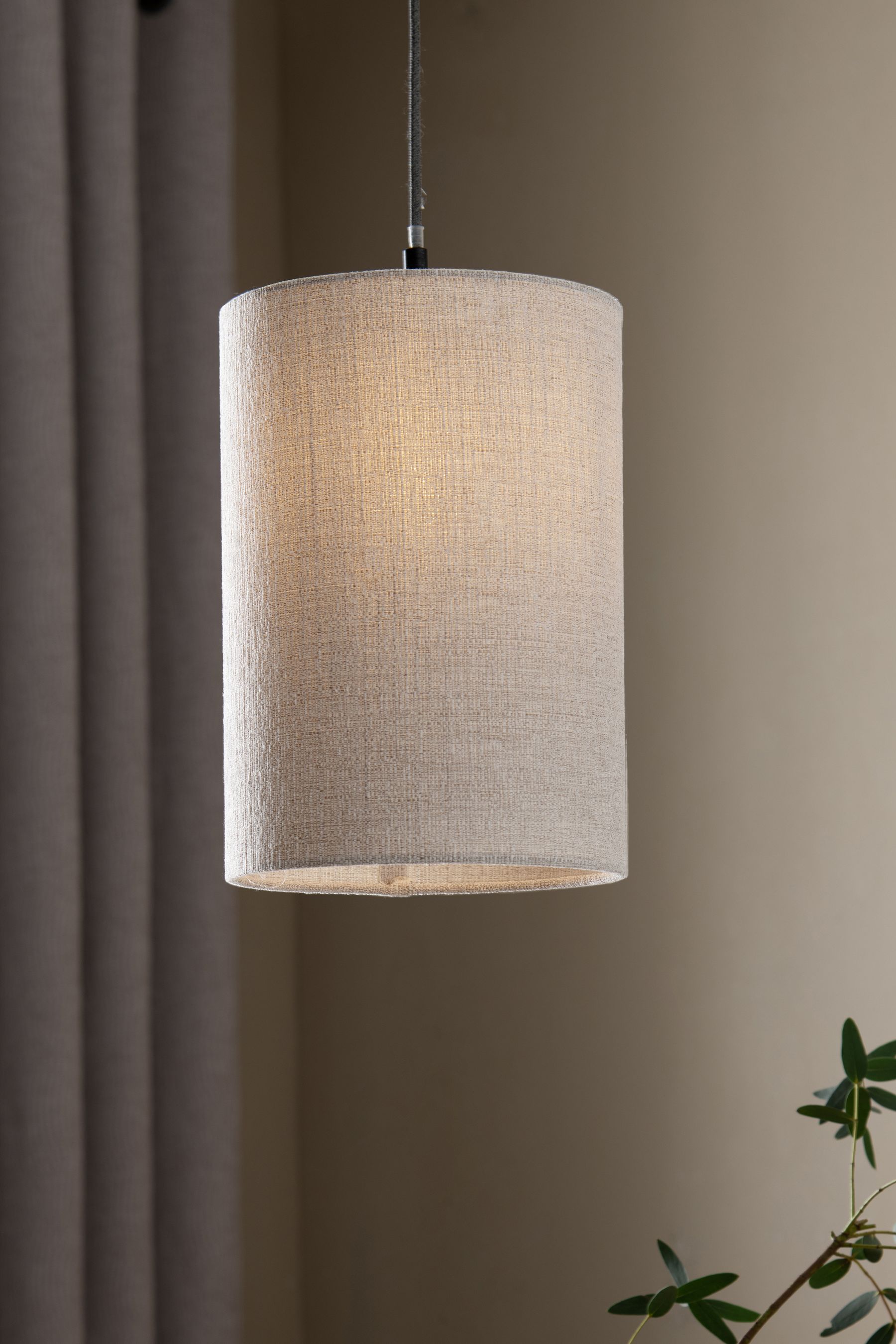 Buy Neutral Cylindrical Tweedy Plain Light Shade from the Next UK ...