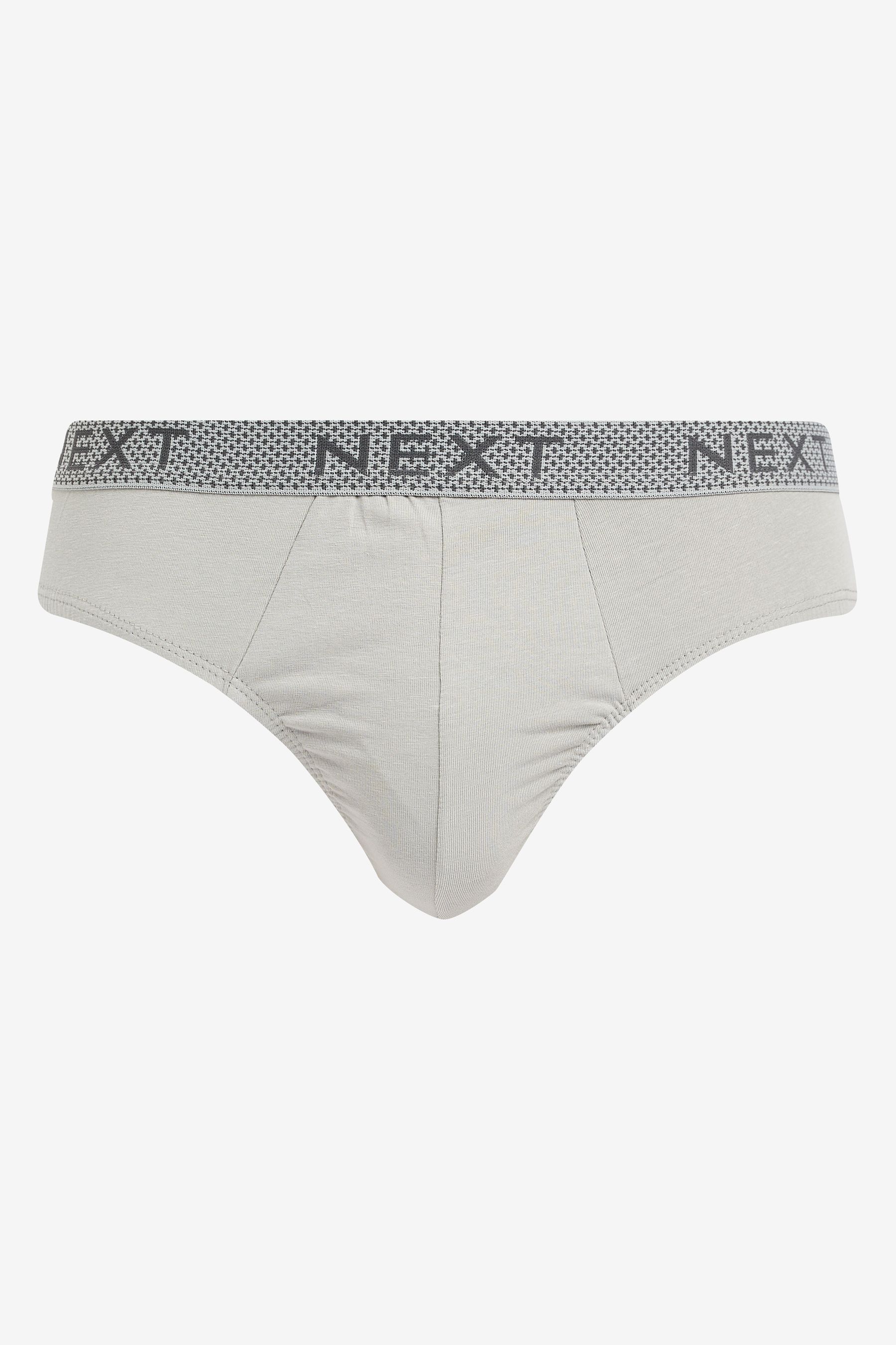 Buy Grey Mixed 4 pack Cotton Rich Briefs from the Next UK online shop