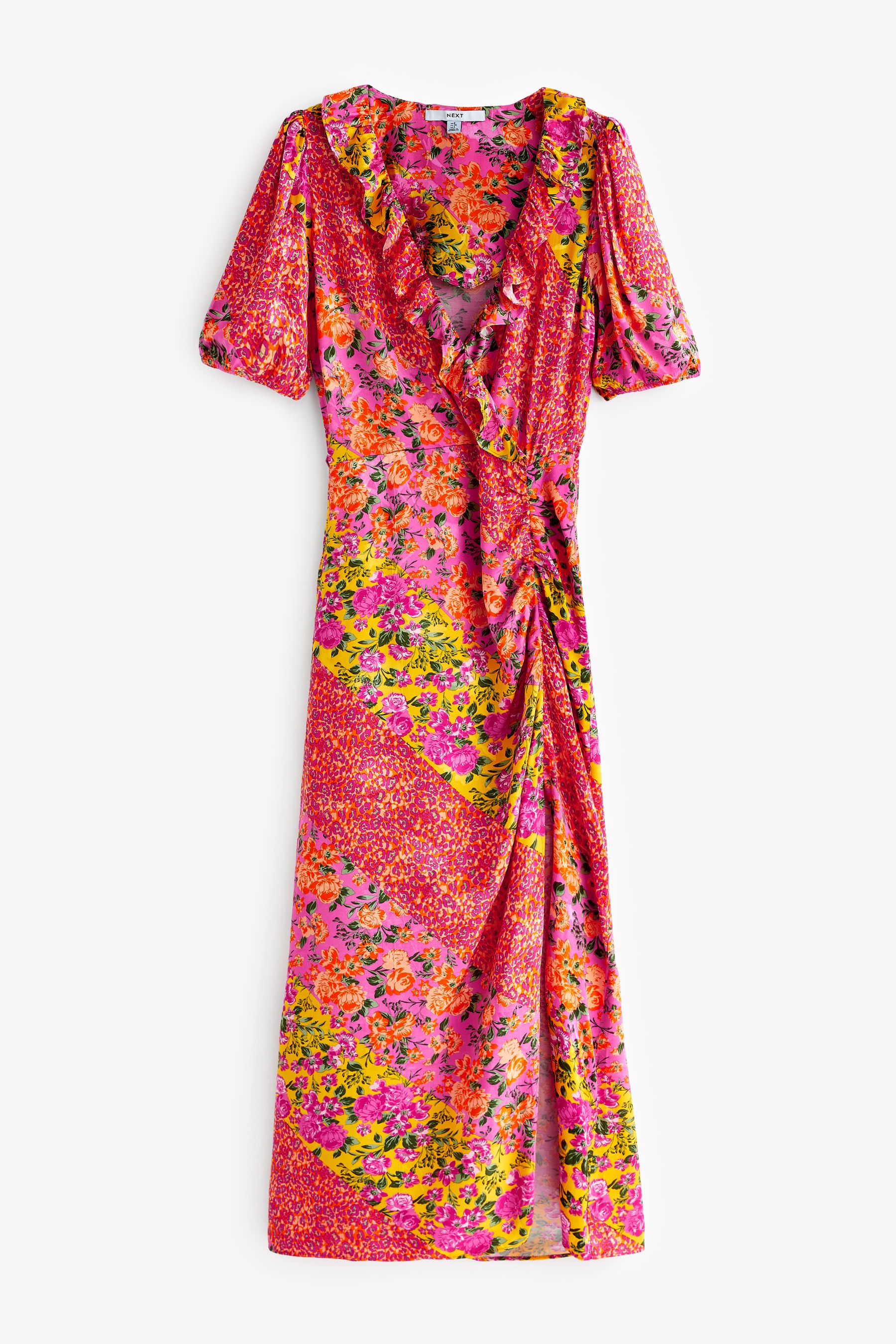 Buy Satin Jacquard Wrap Midi Dress from Next Ireland