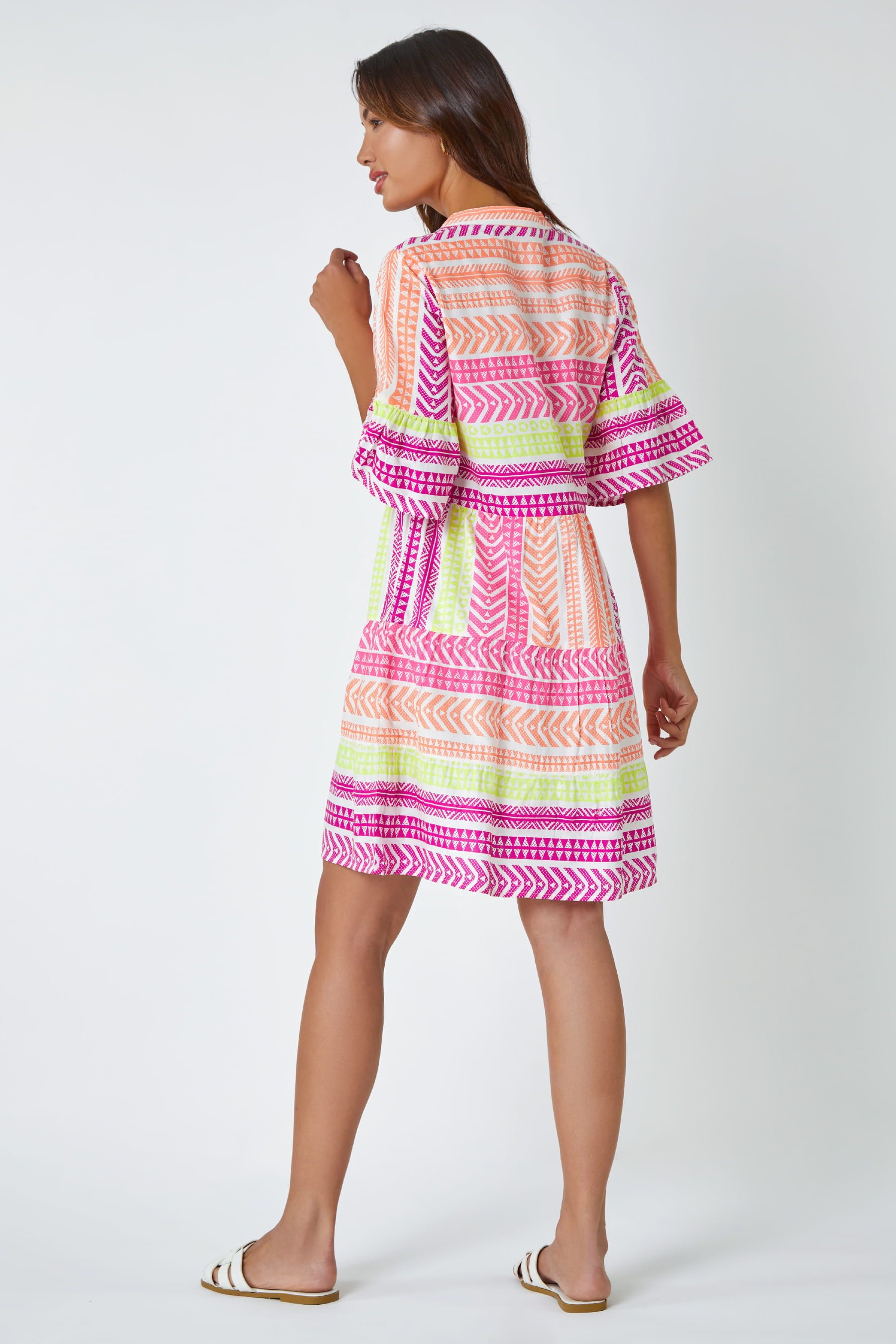 Buy Roman Pink Aztec Print Smock Dress from the Next UK online shop