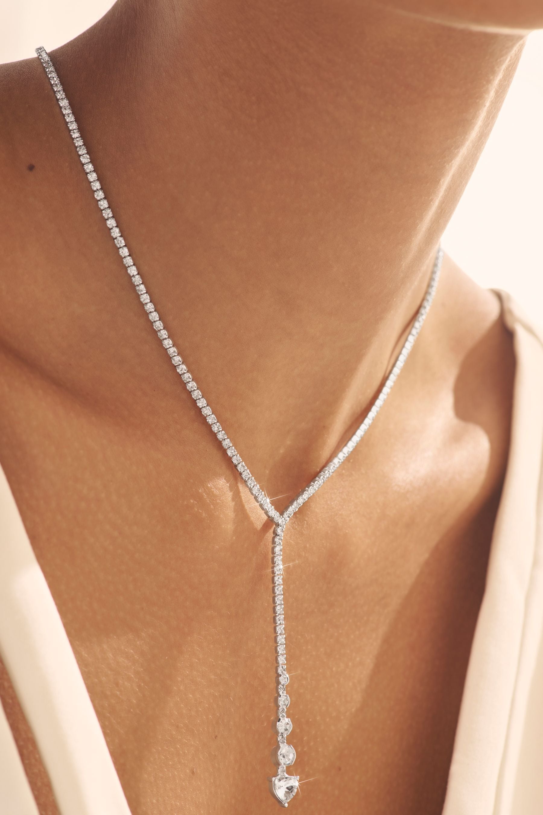 Buy Silver Tone Cupchain Y Necklace from the Next UK online shop