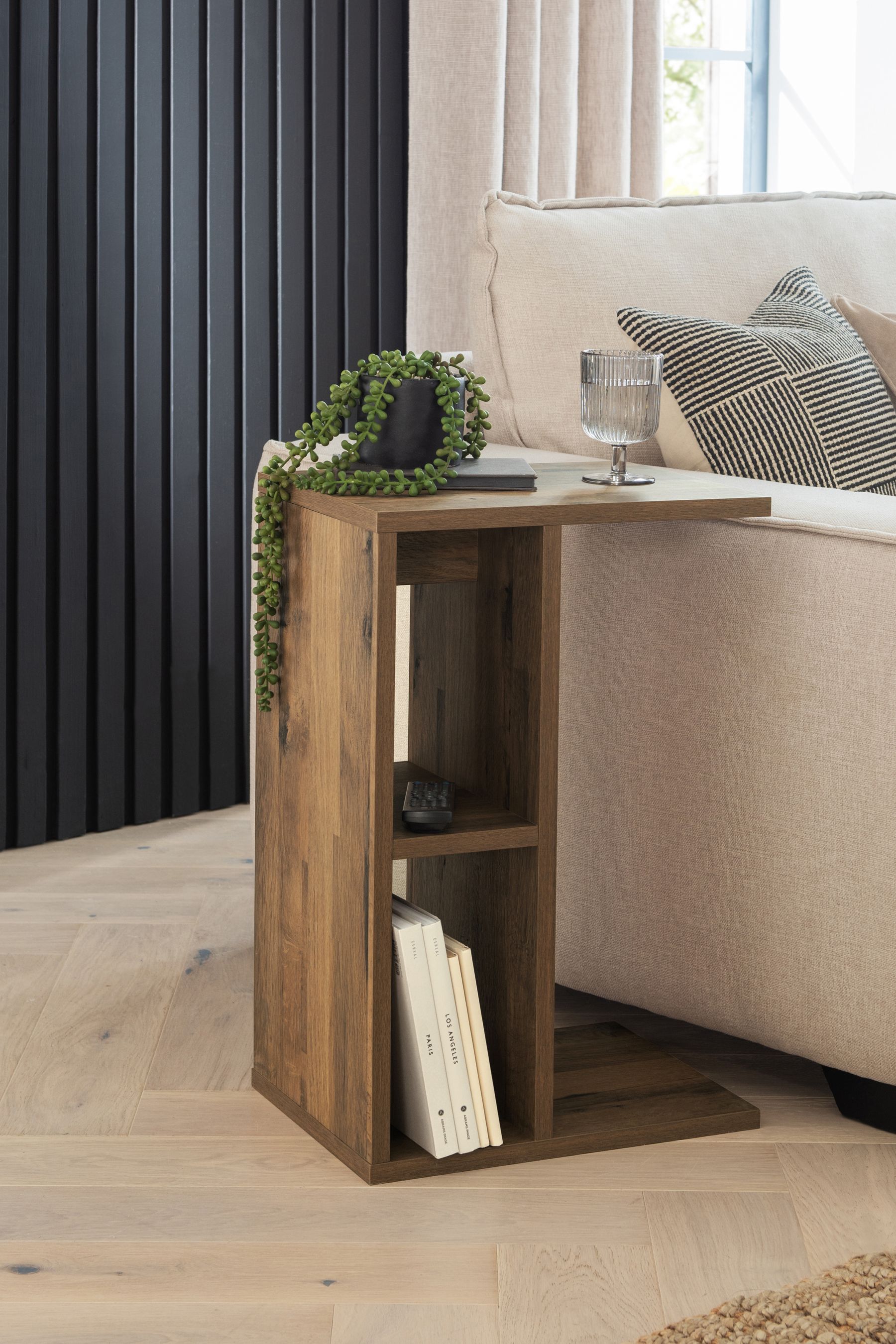 Buy Dark Bronx Oak Effect Side Table from the Next UK online shop
